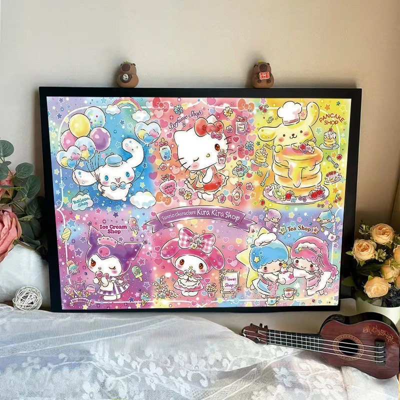🌈 Cute Sanrio Characters Kawaii Shop Scene – 1000pcs Jigsaw Puzzle ...