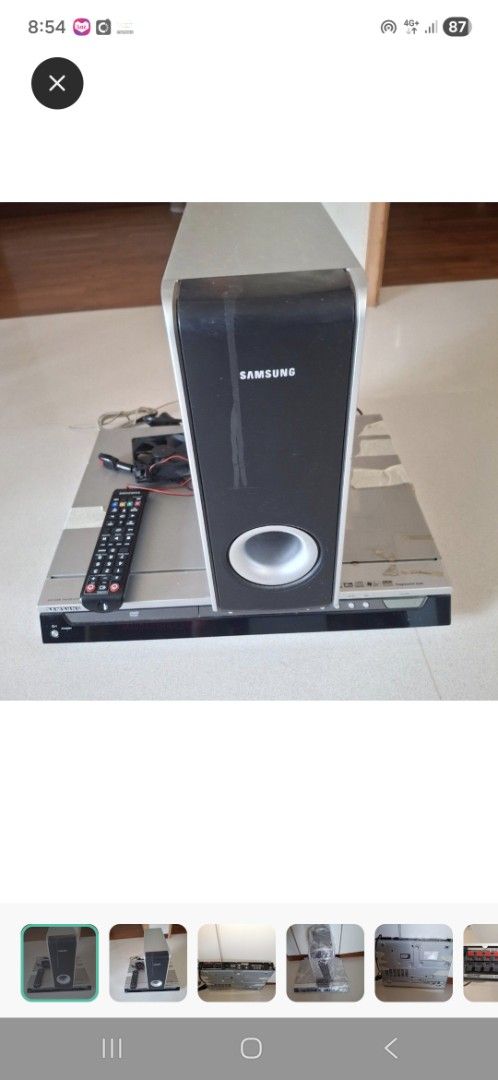 - Samsung home theater system - Built-in DVD player - Includes ...