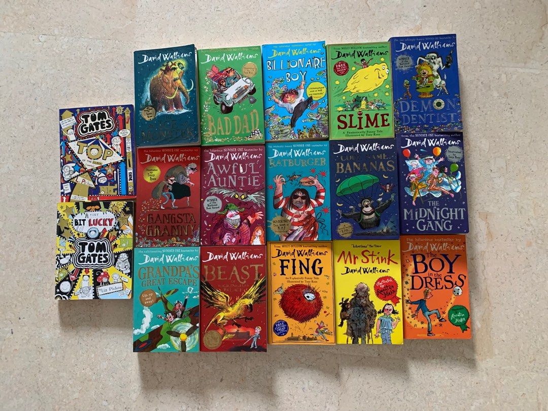 Whole set of David Walliams books & 2 free Tom Gates books, Hobbies ...