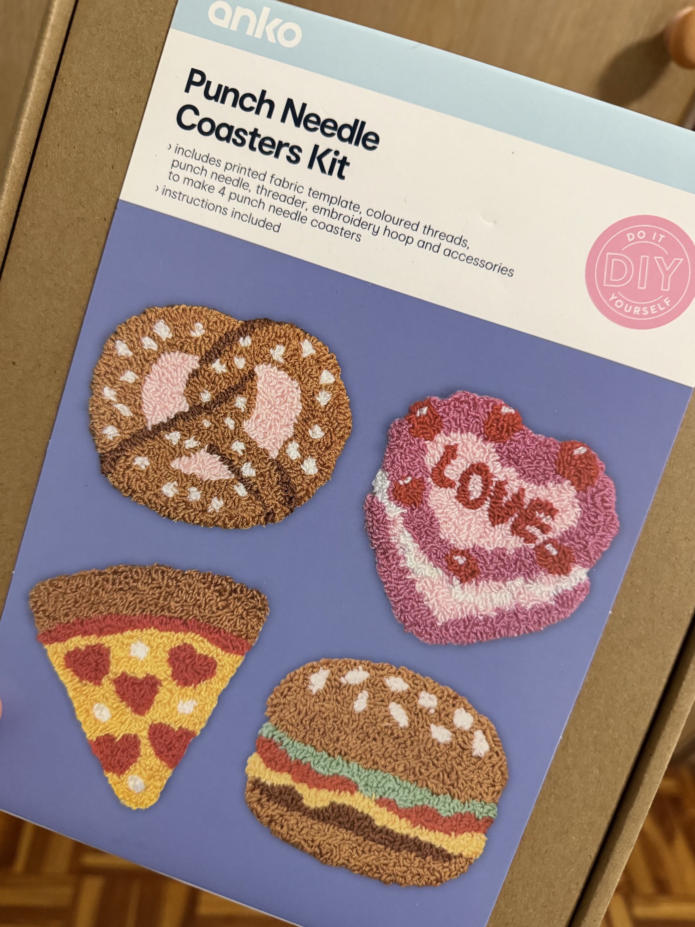 Anko Punch Needle Coasters Kit - DIY, Hobbies & Toys, Stationery ...