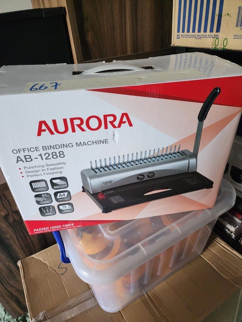 Aurora AB-1288 Binding Machine, Computers & Tech, Office & Business ...