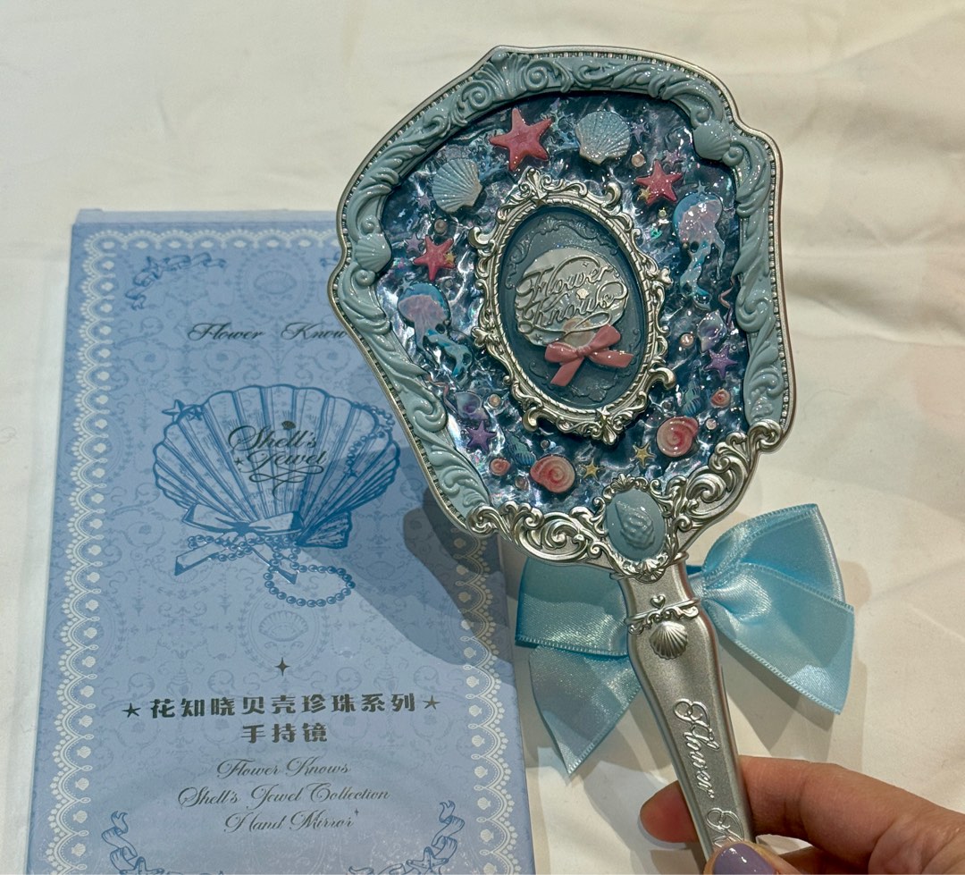 AUTHENTIC Flower Knows Shell's Jewel Hand Mirror, Furniture & Home ...