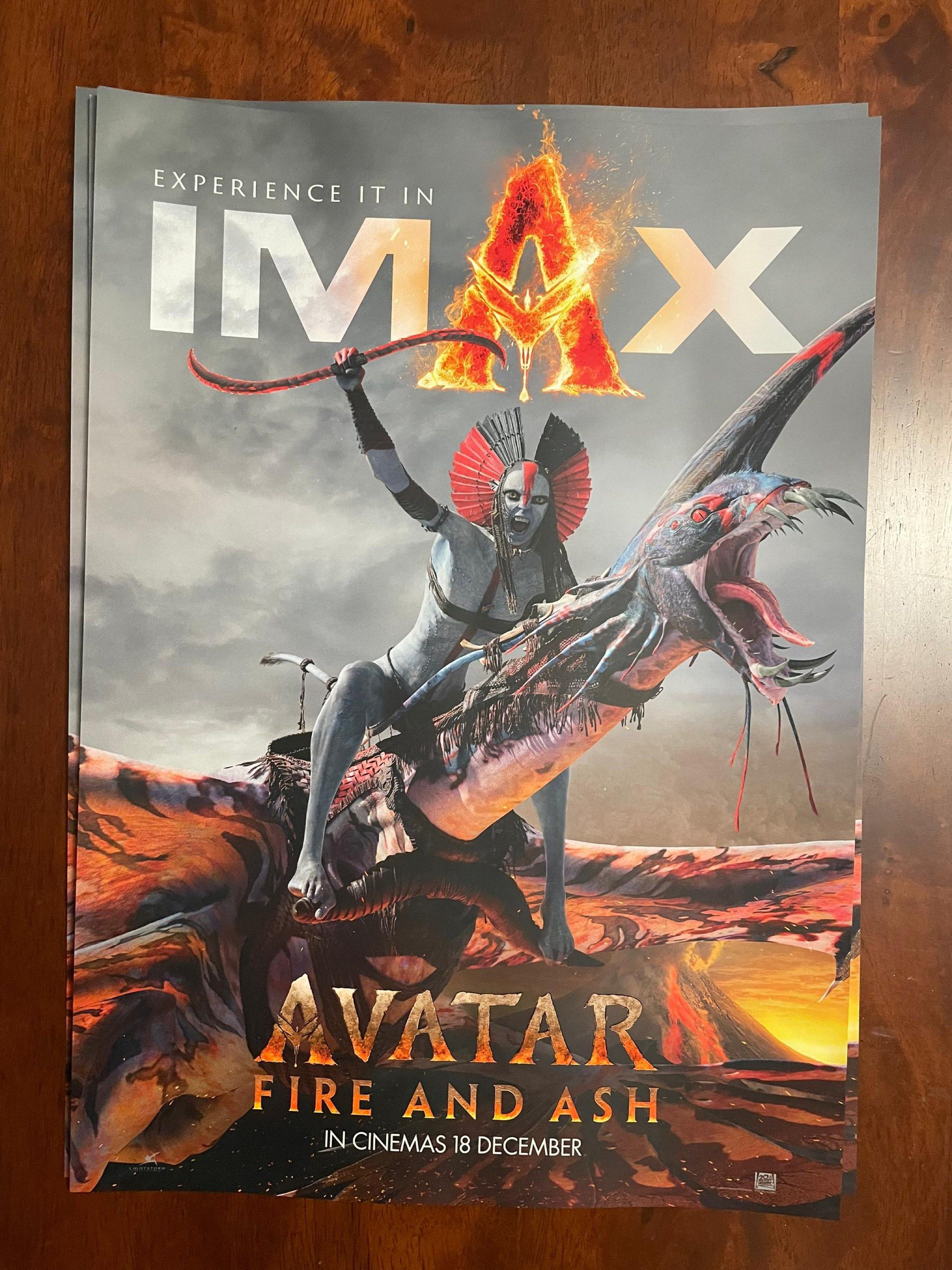 Avatar: Fire and Ash IMAX Movie Poster, Hobbies & Toys, Collectibles ...