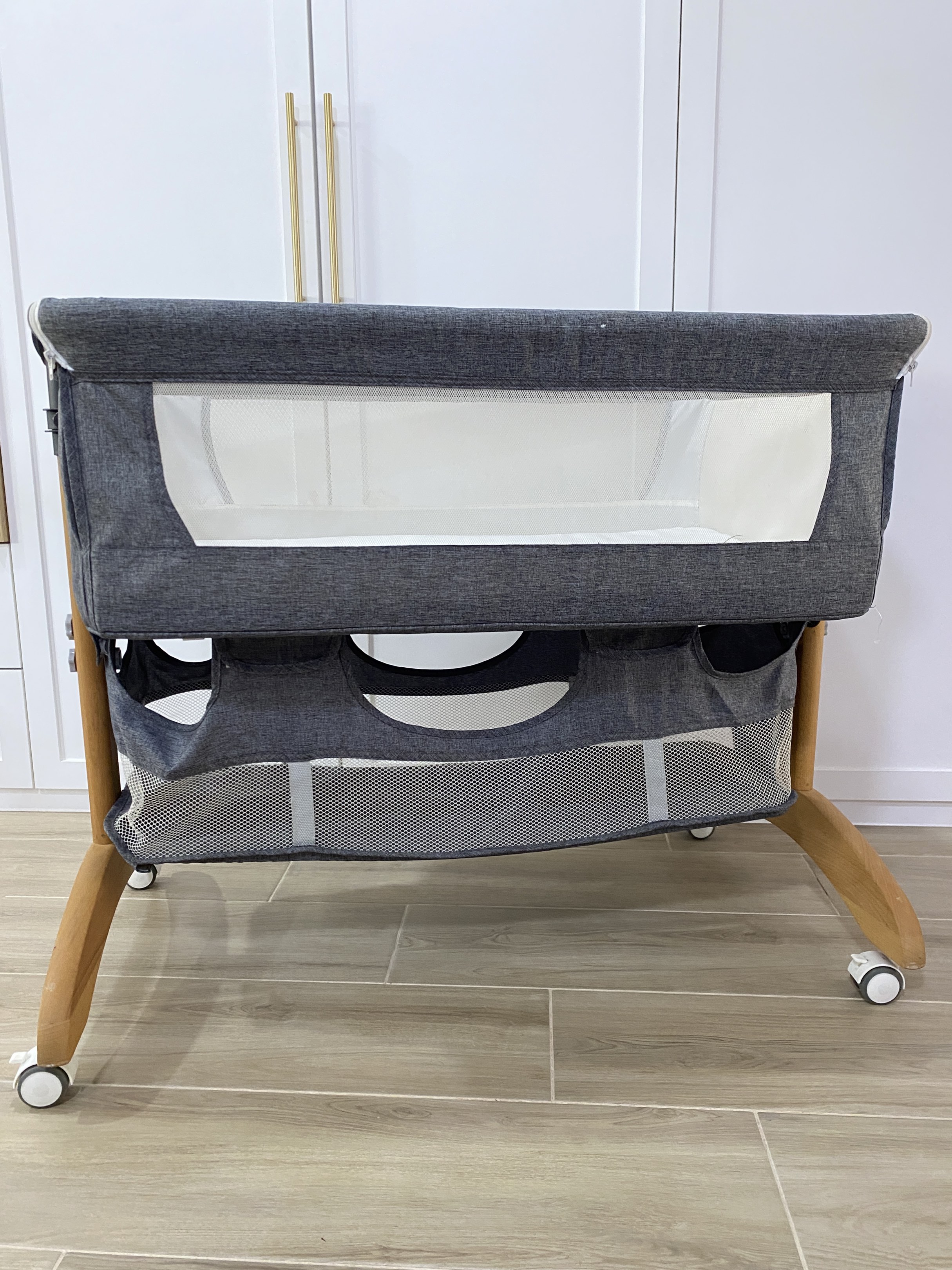 Baby Bassinet rocking co-sleep with Storage - Grey, Babies & Kids, Baby ...