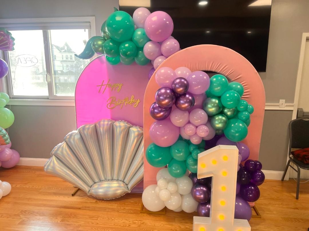 BALLON garland backdrop setup birthday celebration wedding anniversary ...