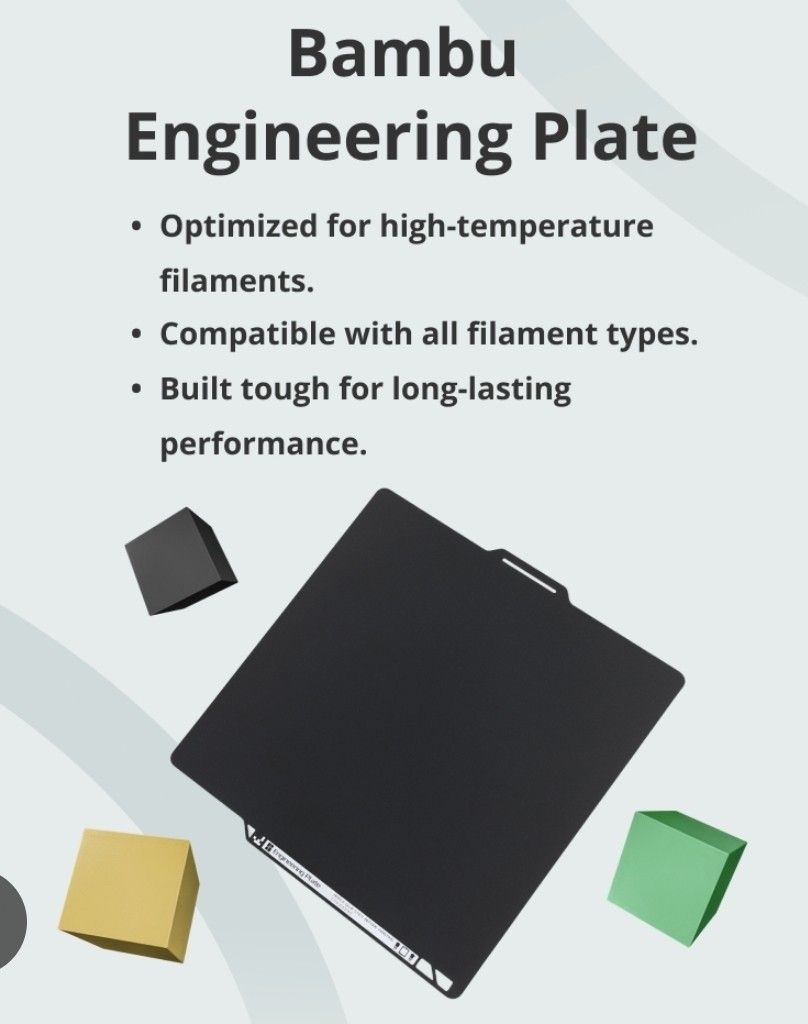 Bambu Labs 3D printer Engineering Build plate, Computers & Tech ...