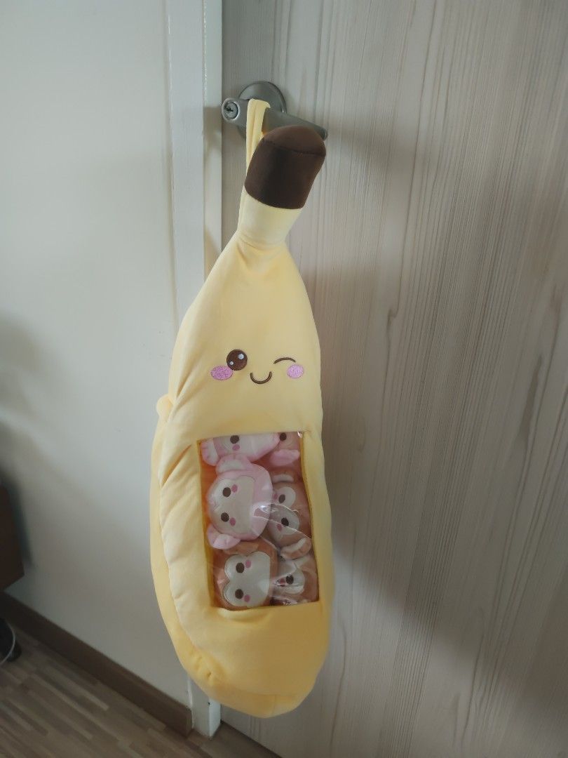Banana Plush Toy with Monkey Plushies, Hobbies & Toys, Toys & Games on ...
