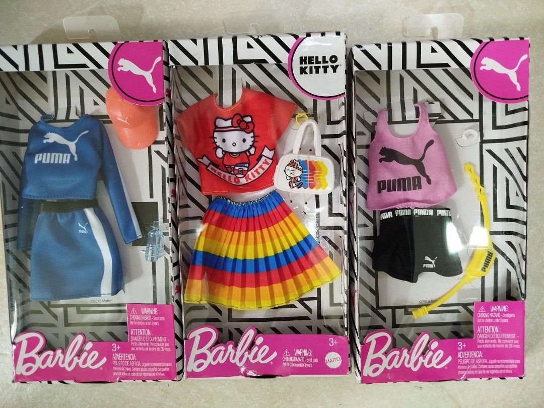 Barbie x Puma & Hello Kitty Doll Clothes Sets, Hobbies & Toys, Toys ...