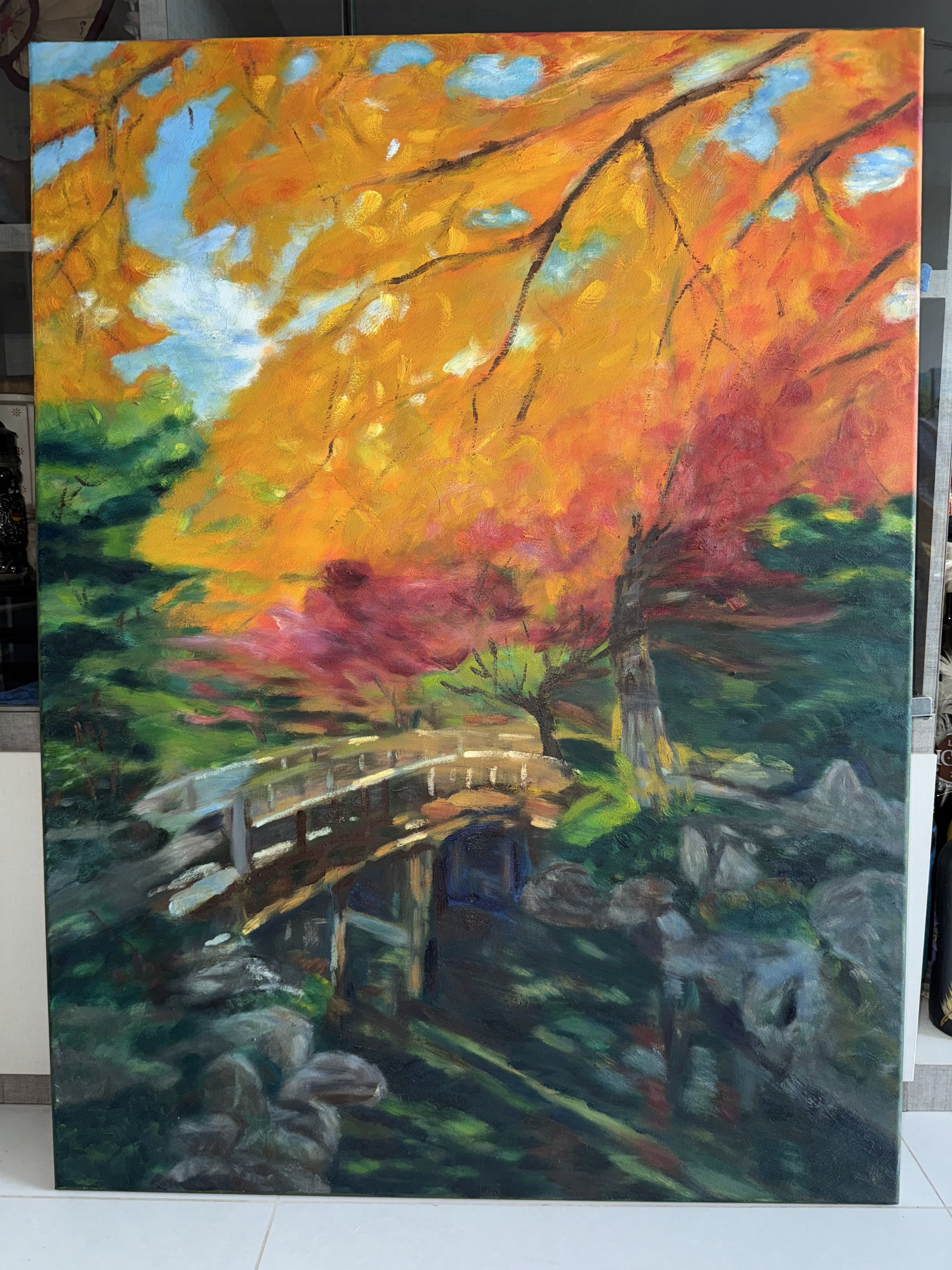 Canvas oil painting: Kyoto Palace 🍂, Hobbies & Toys, Art & Prints on ...