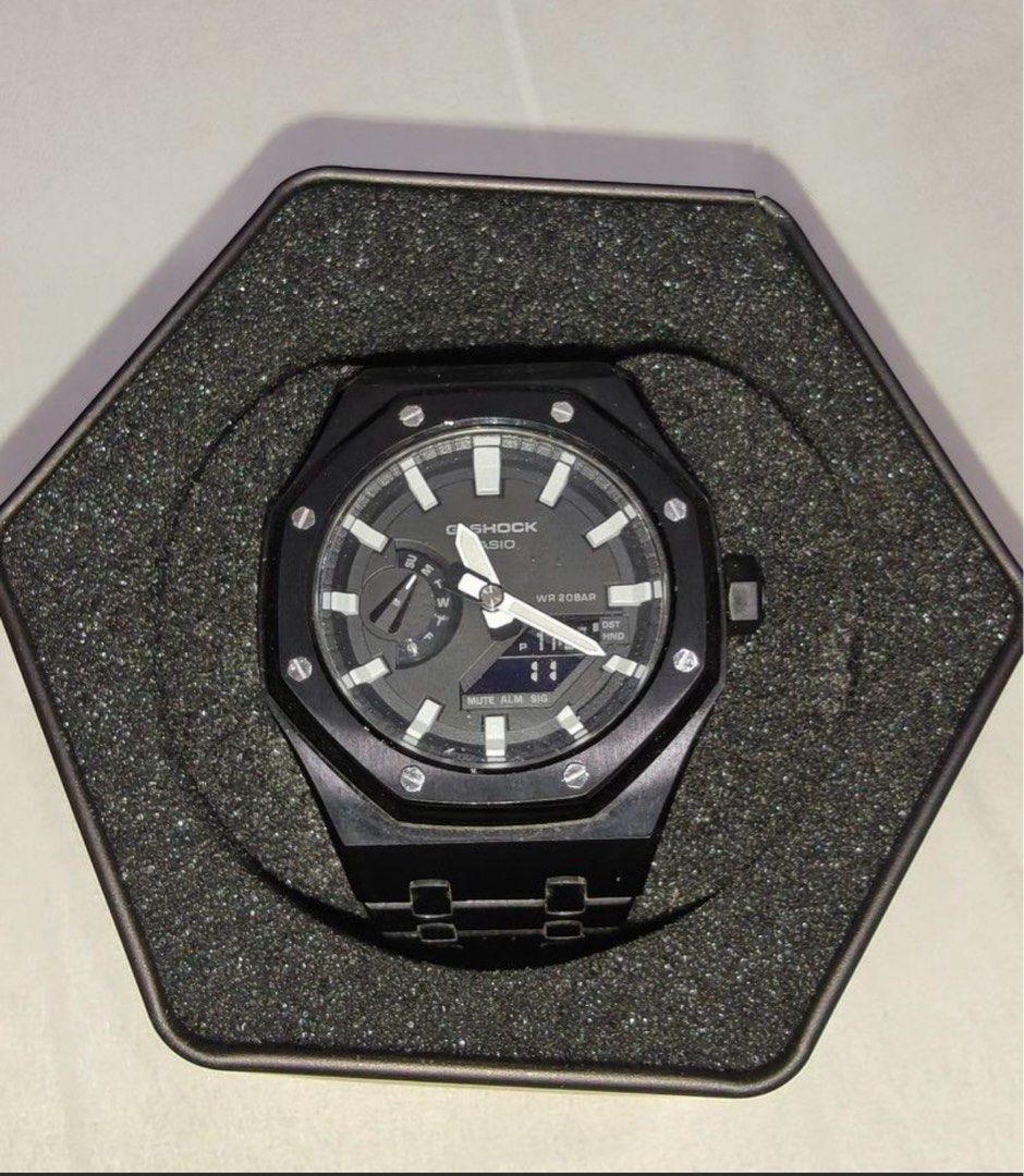 Casioak Mod G-Shock GA-2100 Black, Men's Fashion, Watches & Accessories ...