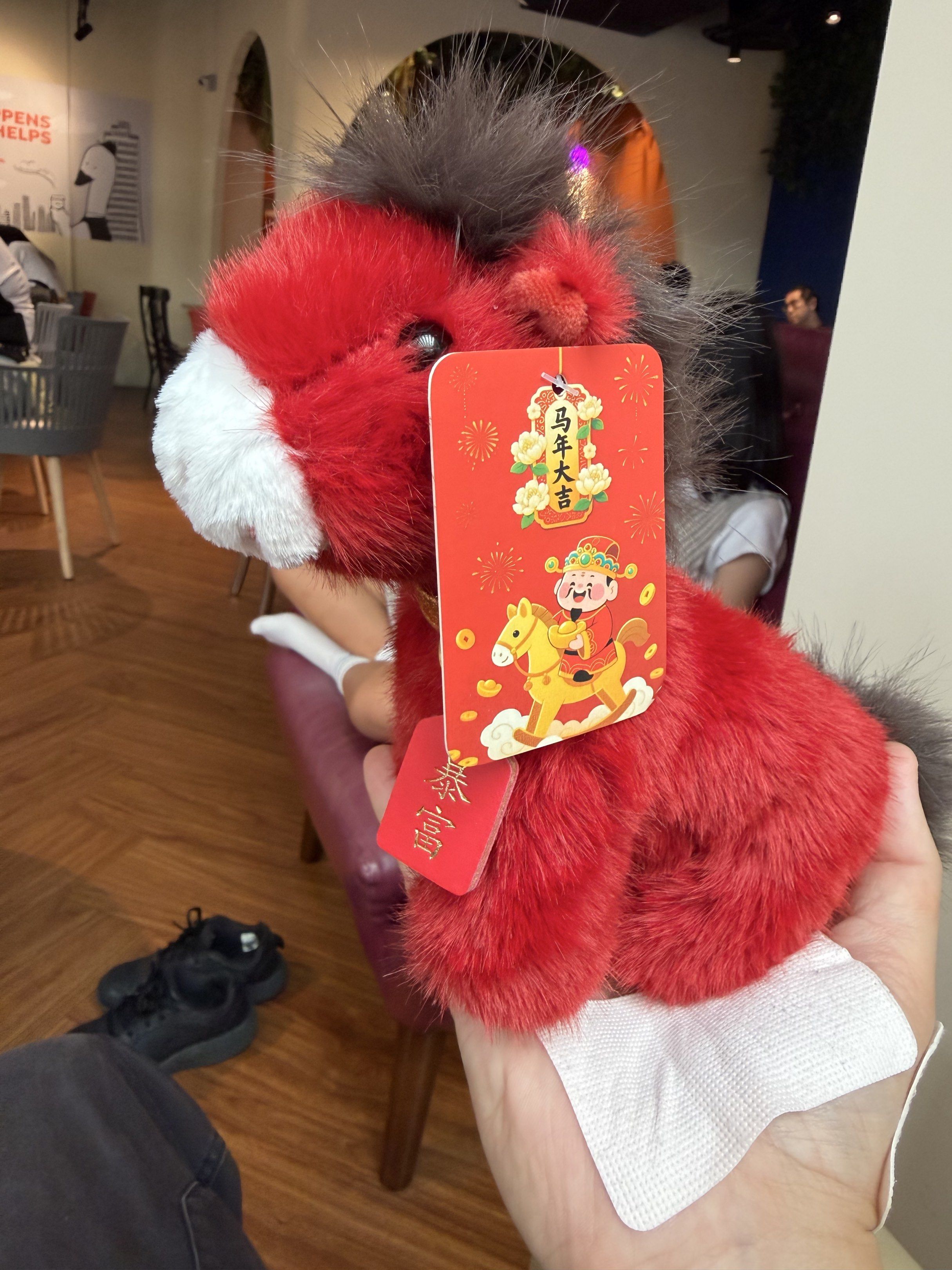 Chinese New Year Red Horse Plush Toy, Hobbies & Toys, Toys & Games on ...