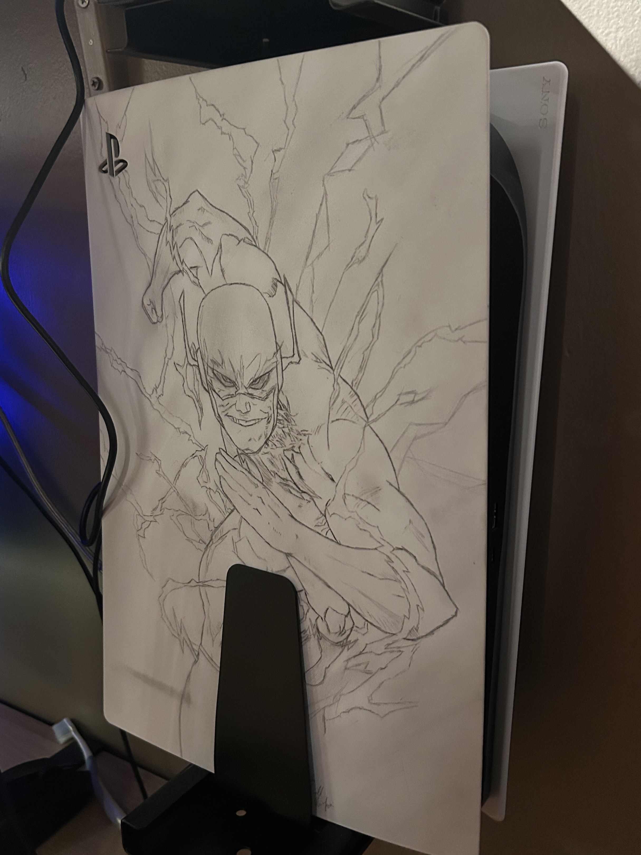 Custom Hand-Drawn Flash PS5 , Video Gaming, Gaming Accessories, Cases ...