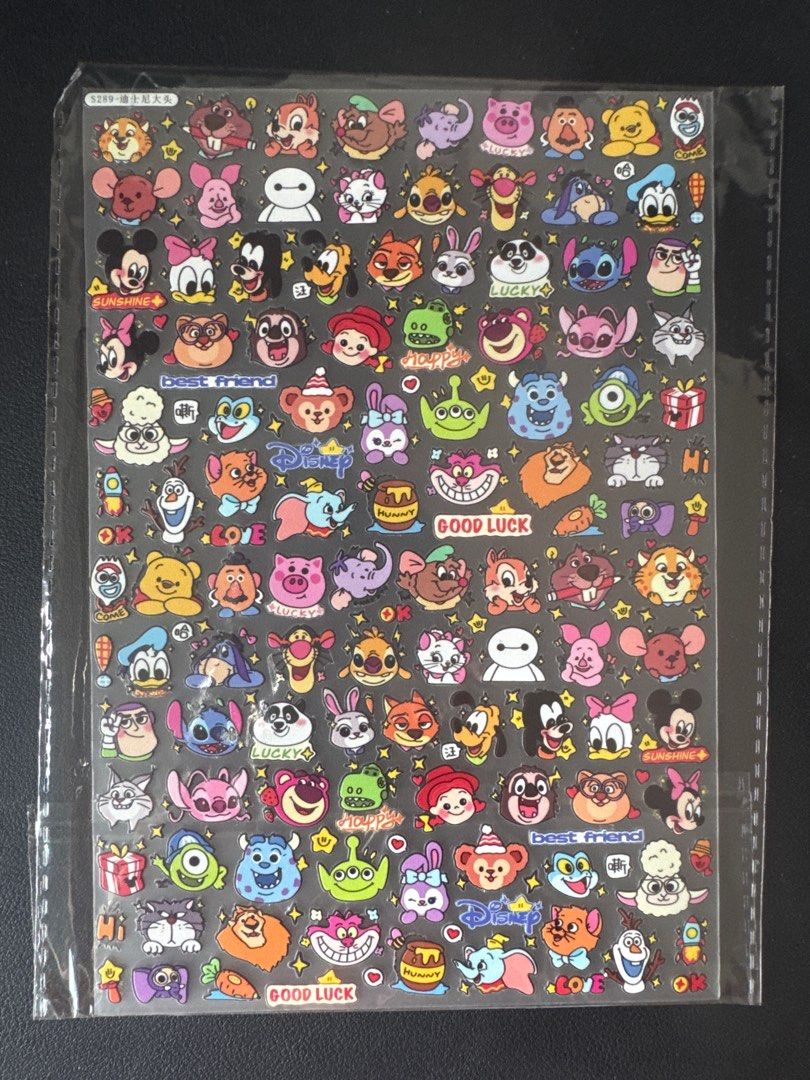 Disney & Sanrio 3D Sticker Sheets - Zootopia, Mickey Mouse, Winnie the ...