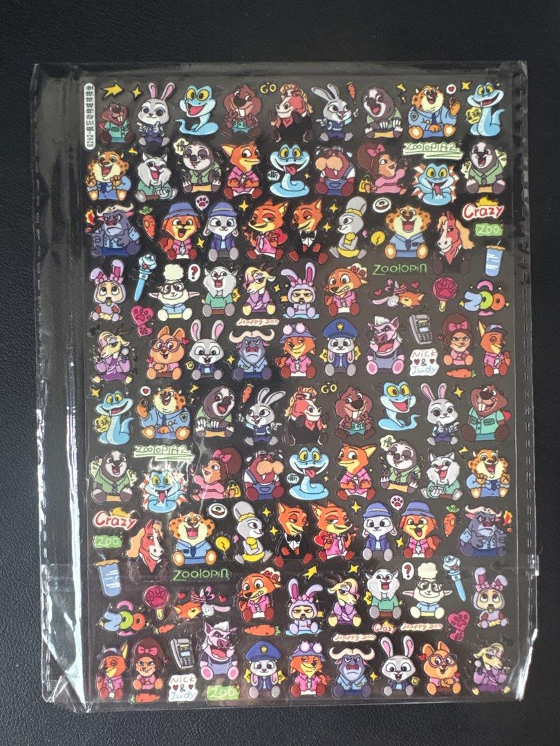 Disney & Sanrio 3D Sticker Sheets - Zootopia, Mickey Mouse, Winnie the ...