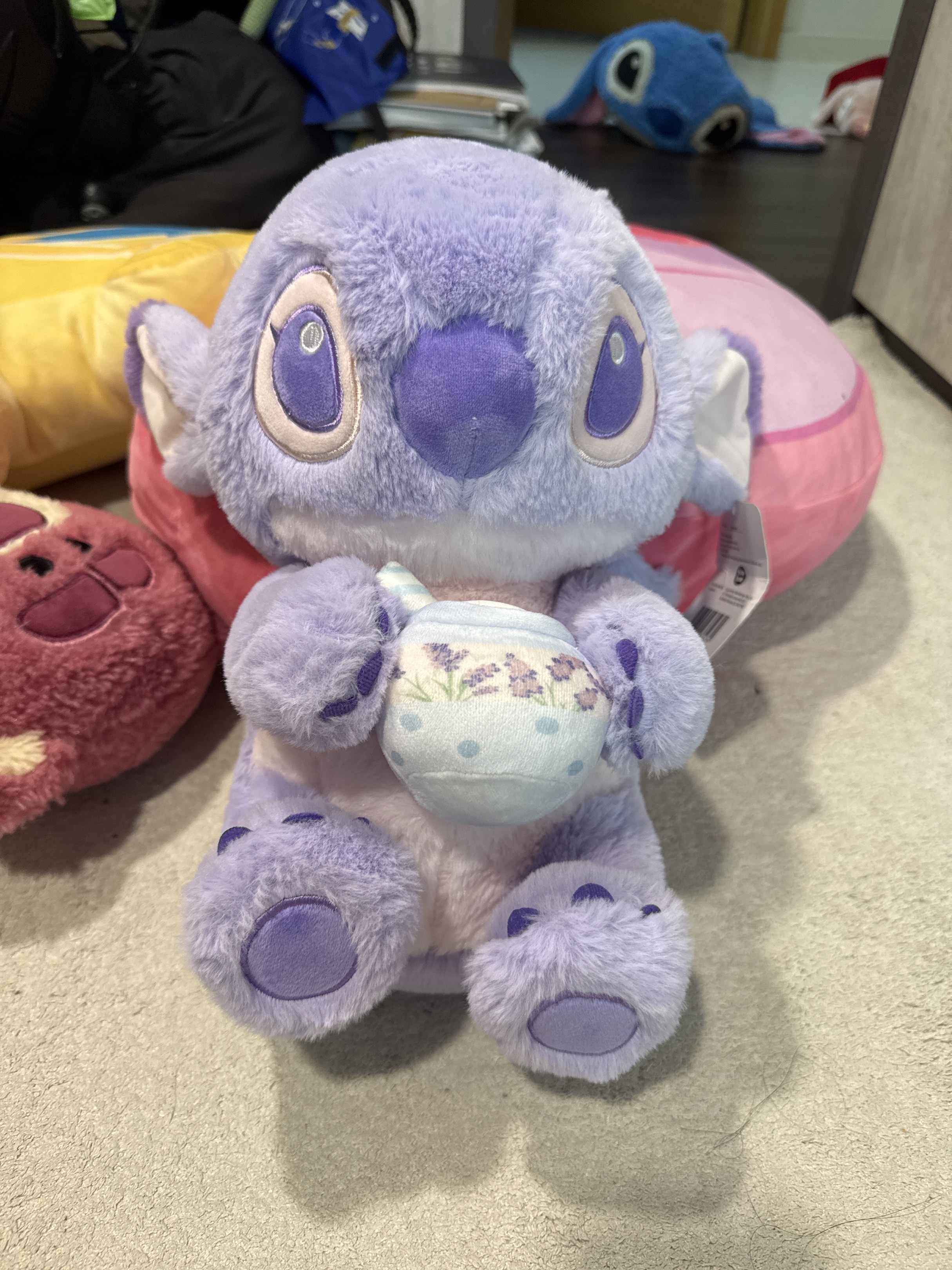 Disney Stitch Plush Toy with Teacup, Hobbies & Toys, Toys & Games on ...