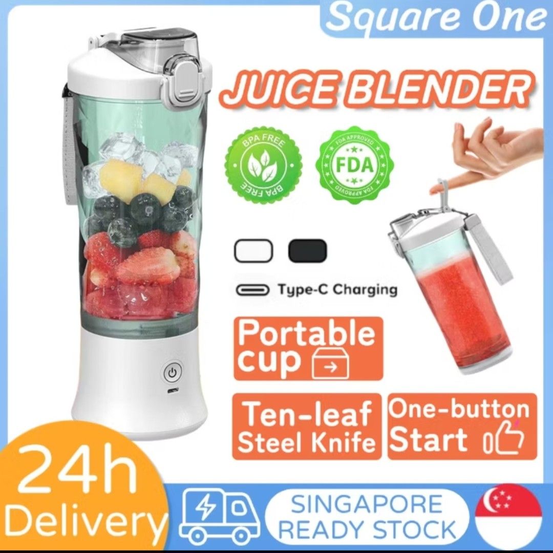 Electric Juice Blender Mixer | Smoothie & Fruit Drink Maker | Portable ...