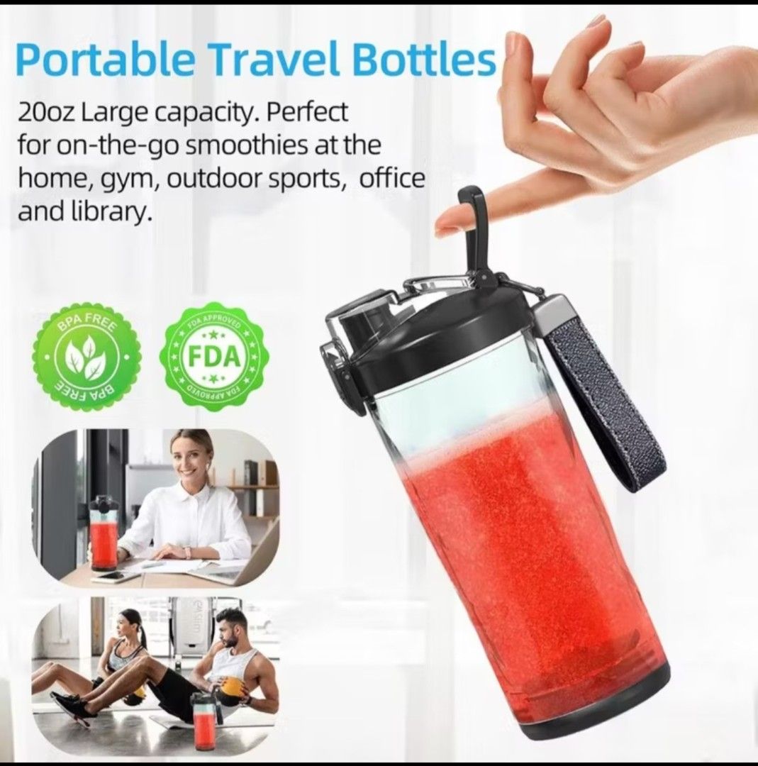 Electric Juice Blender Mixer | Smoothie & Fruit Drink Maker | Portable ...