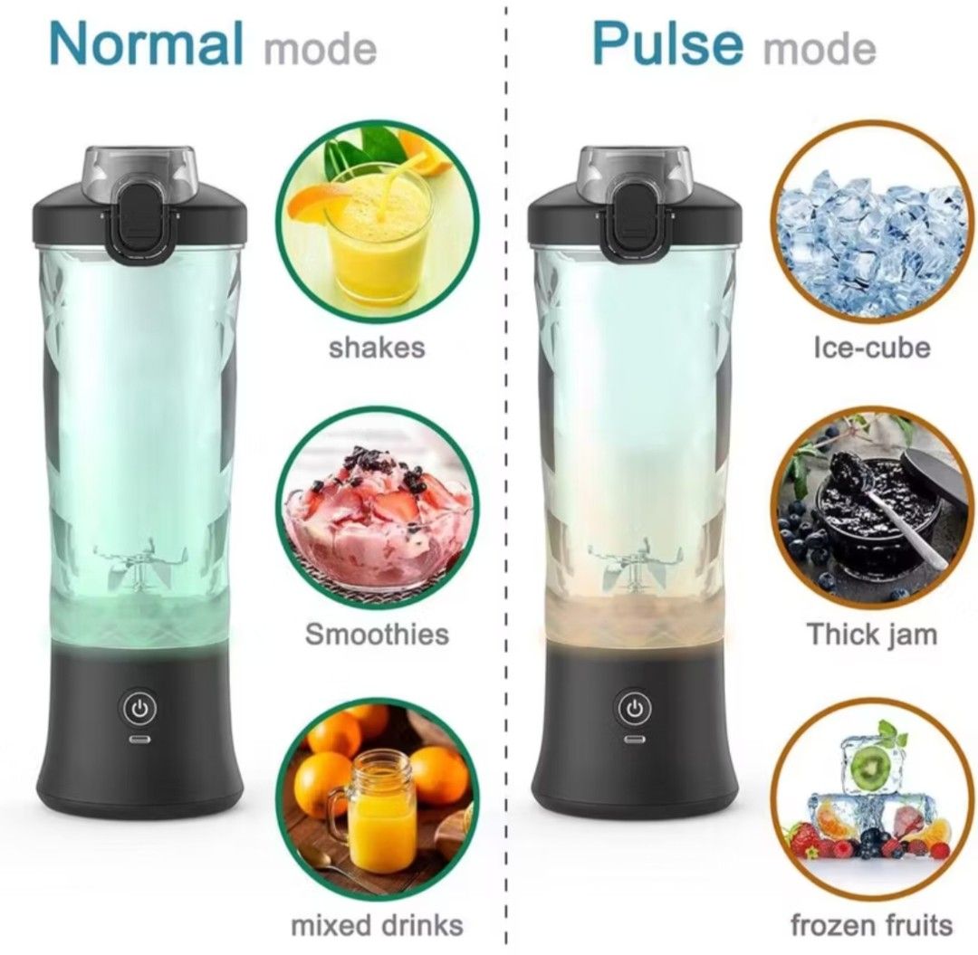 Electric Juice Blender Mixer | Smoothie & Fruit Drink Maker | Portable ...