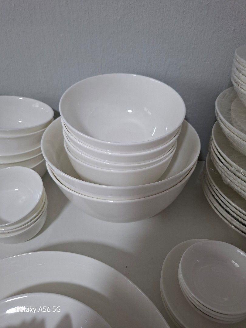 Elegant White Dinnerware Set - Complete Set, Furniture & Home Living ...