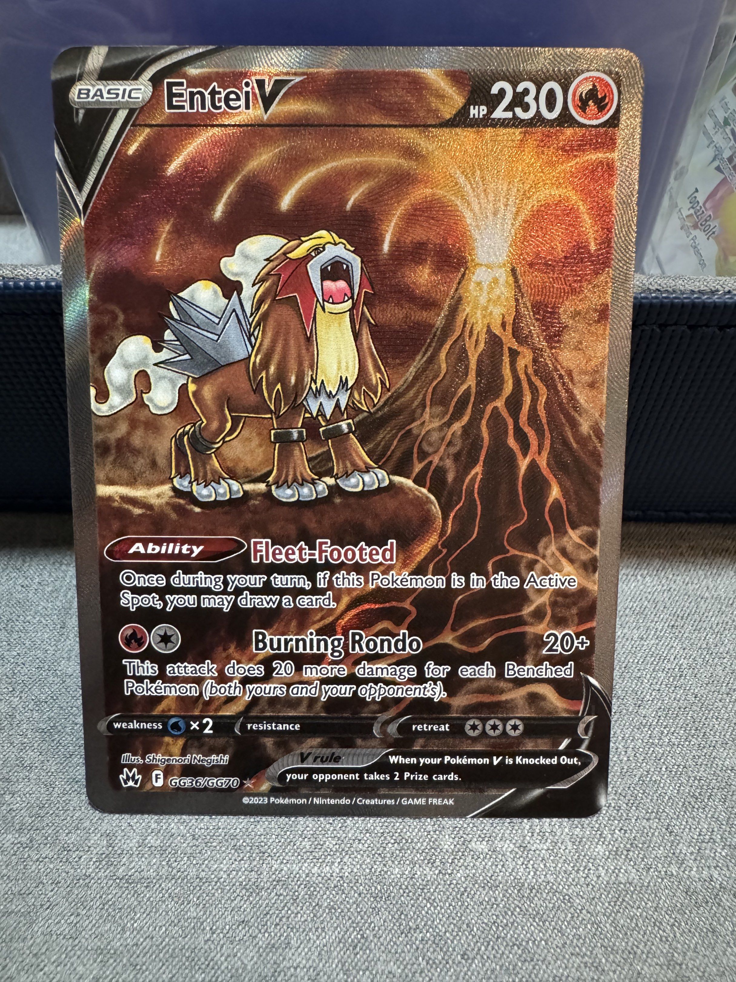 Entei V - GG20/202 - Pokemon TCG Crown Zenith binder , Hobbies & Toys ...