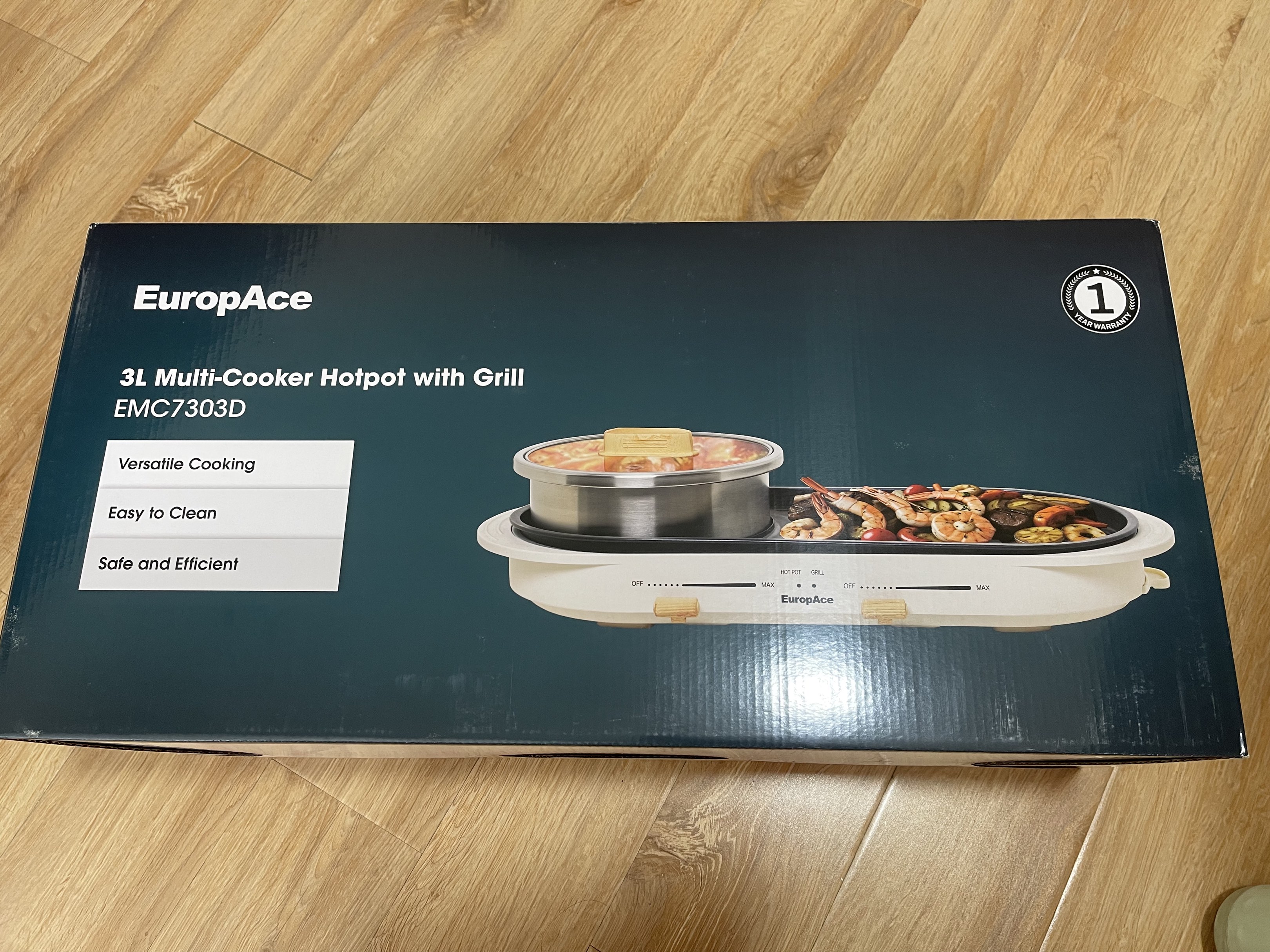 EuropAce 3L Multi-Cooker Hotpot with Grill EMC7303D, TV & Home ...