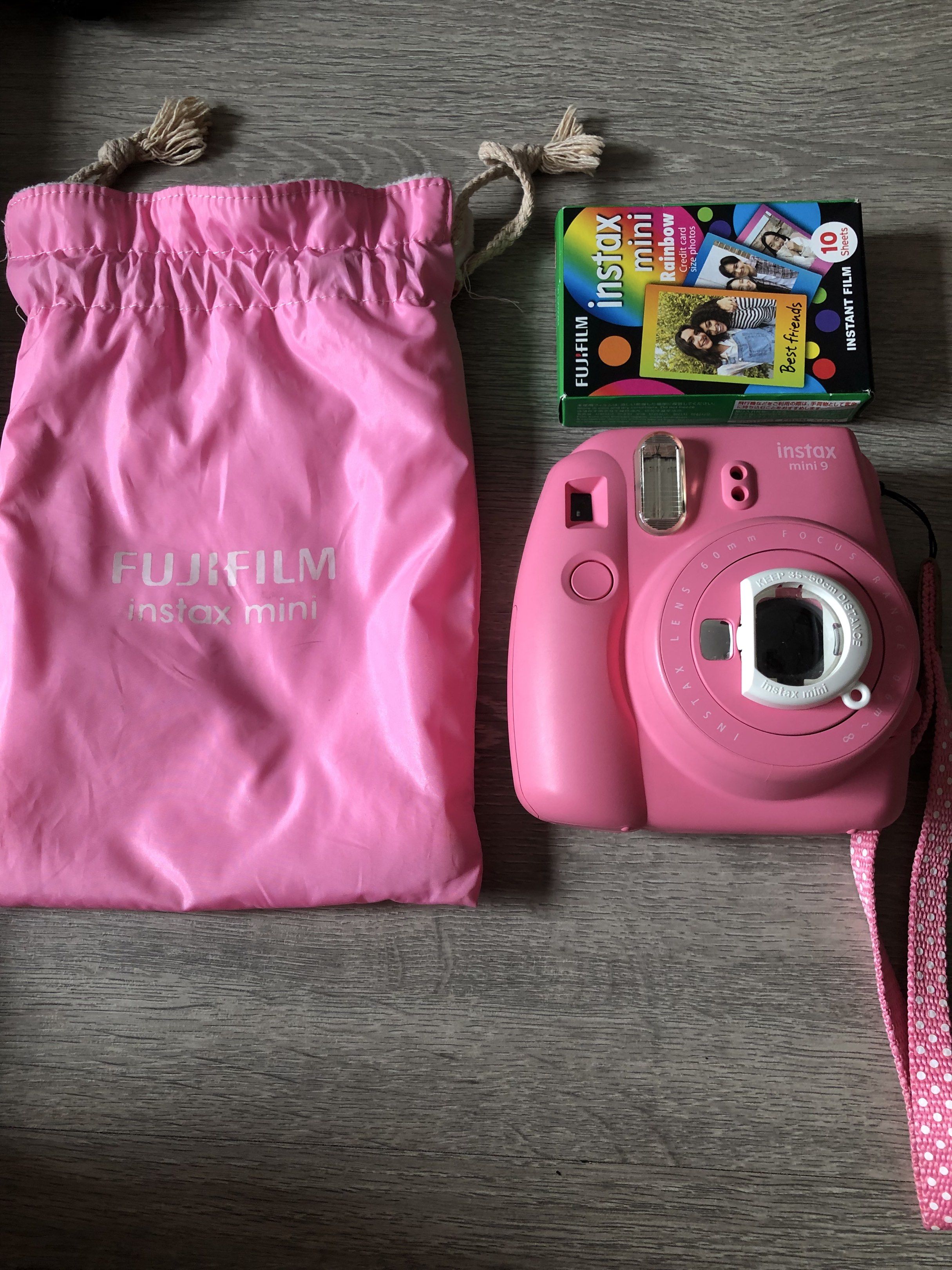Fujifilm Instax Mini 9 - Pink - Bundle, Photography, Cameras on Carousell