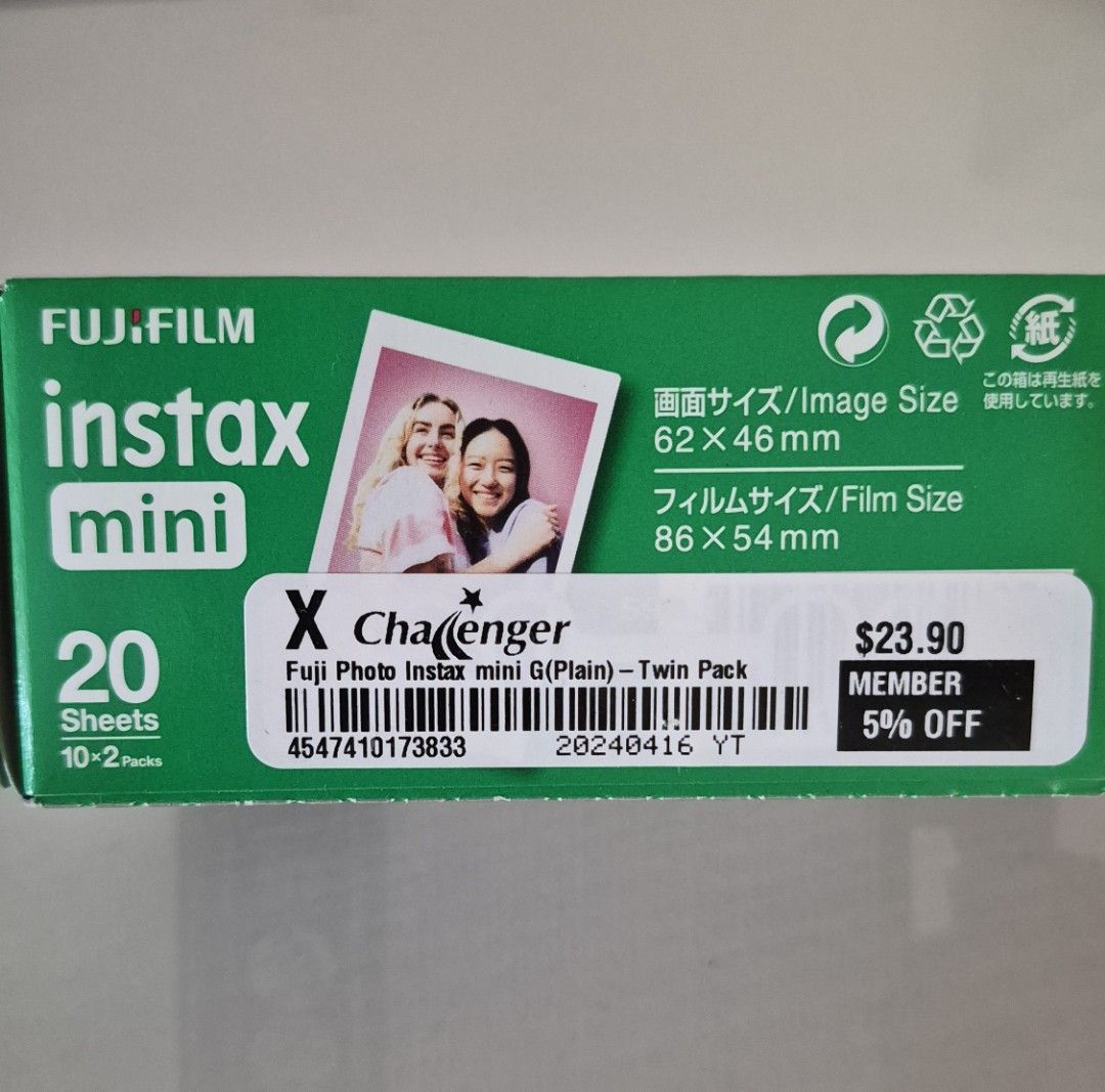 Fujifilm Instax Mini Instant Film - Twin Pack, Photography, Photography ...