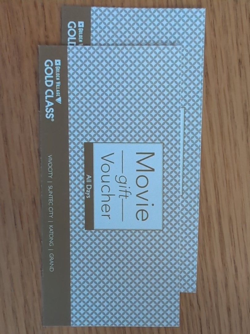 Golden Village - 2x Gold Class (Expire 31 Jan 2026), Tickets & Vouchers ...