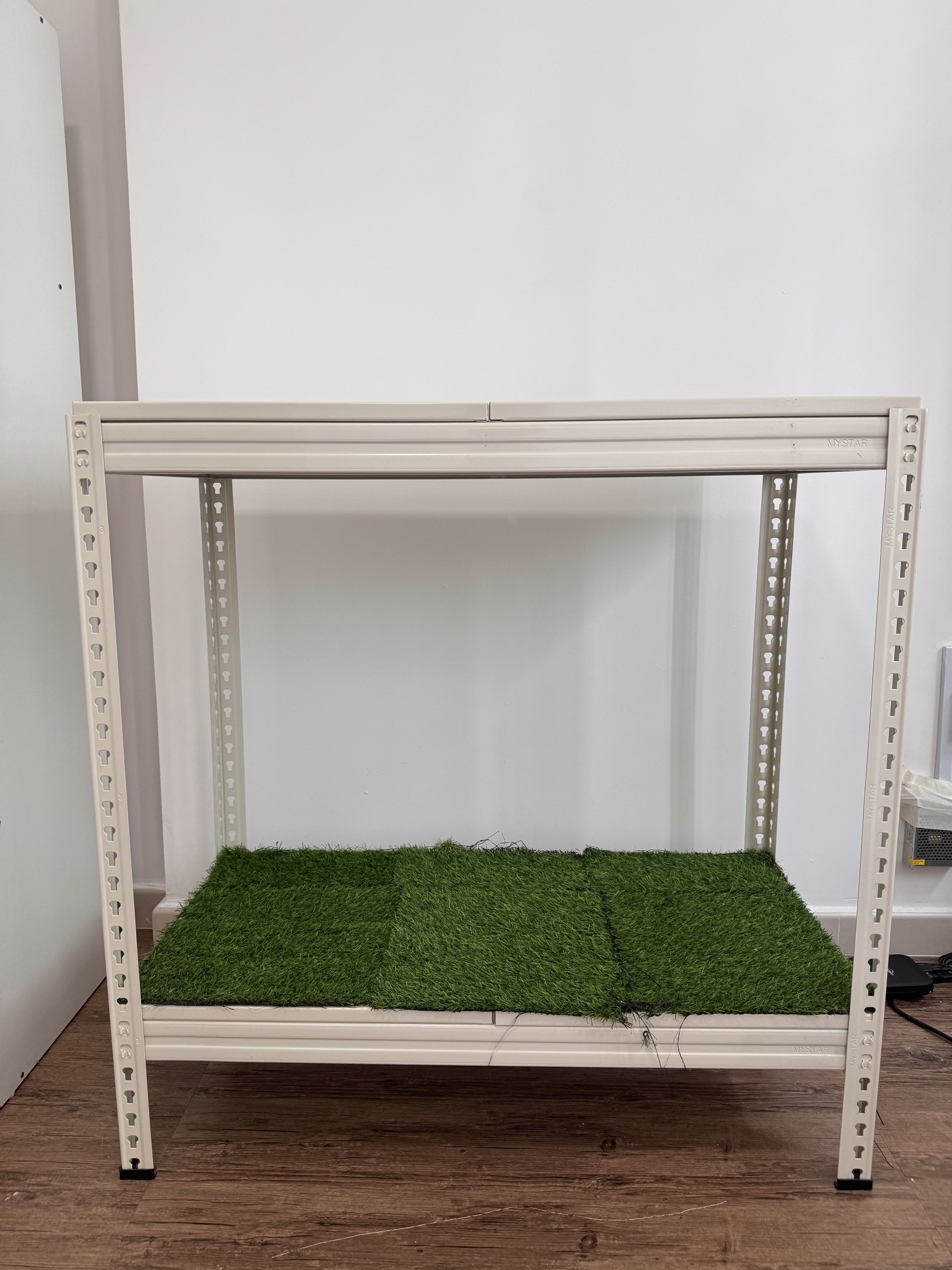 Heavy Duty Metal Shelving Unit with Artificial Grass, Furniture & Home ...