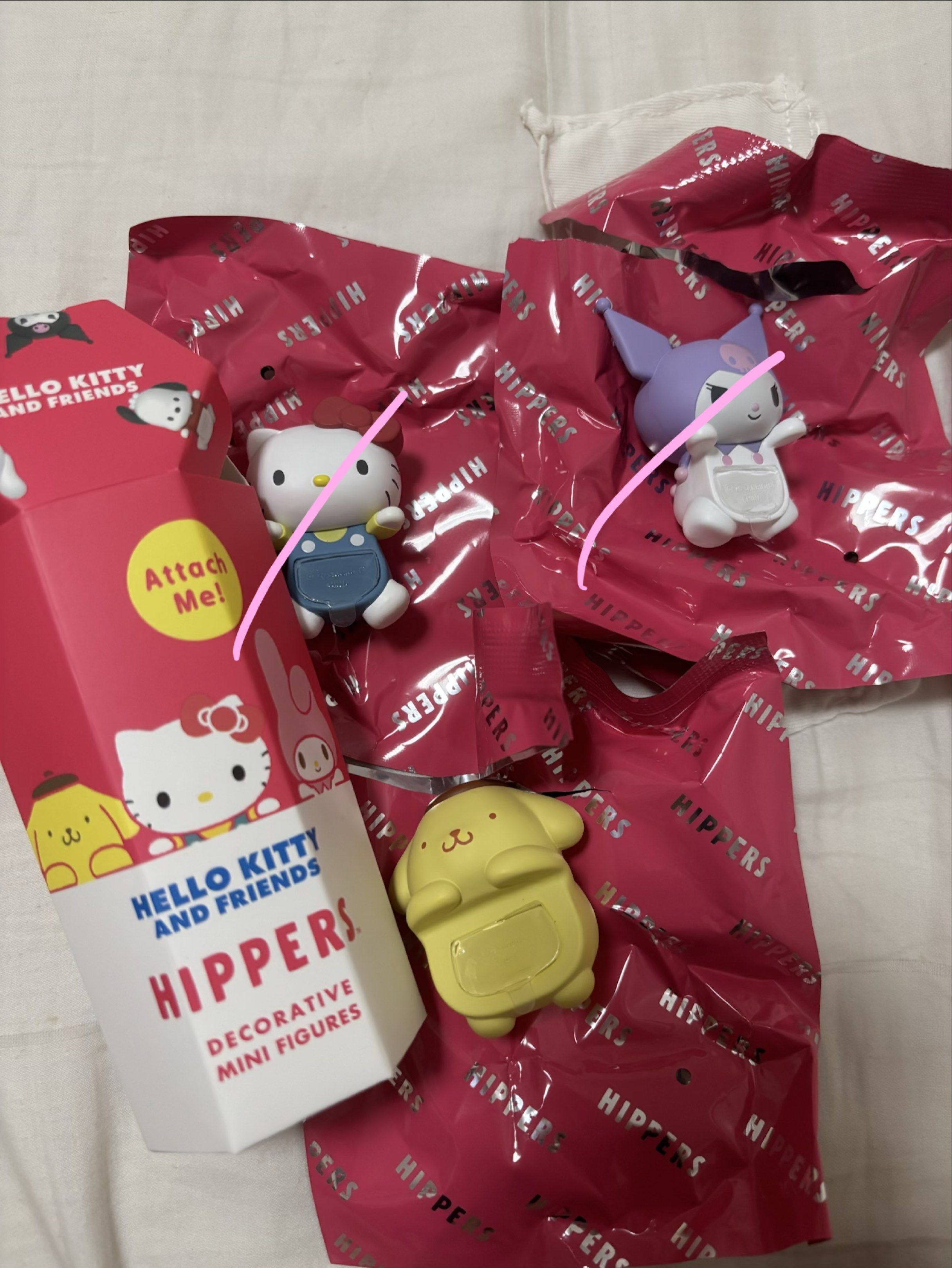 Hello Kitty and Friends Hippers Mini Figures Pom Pom Purin, Hobbies ...