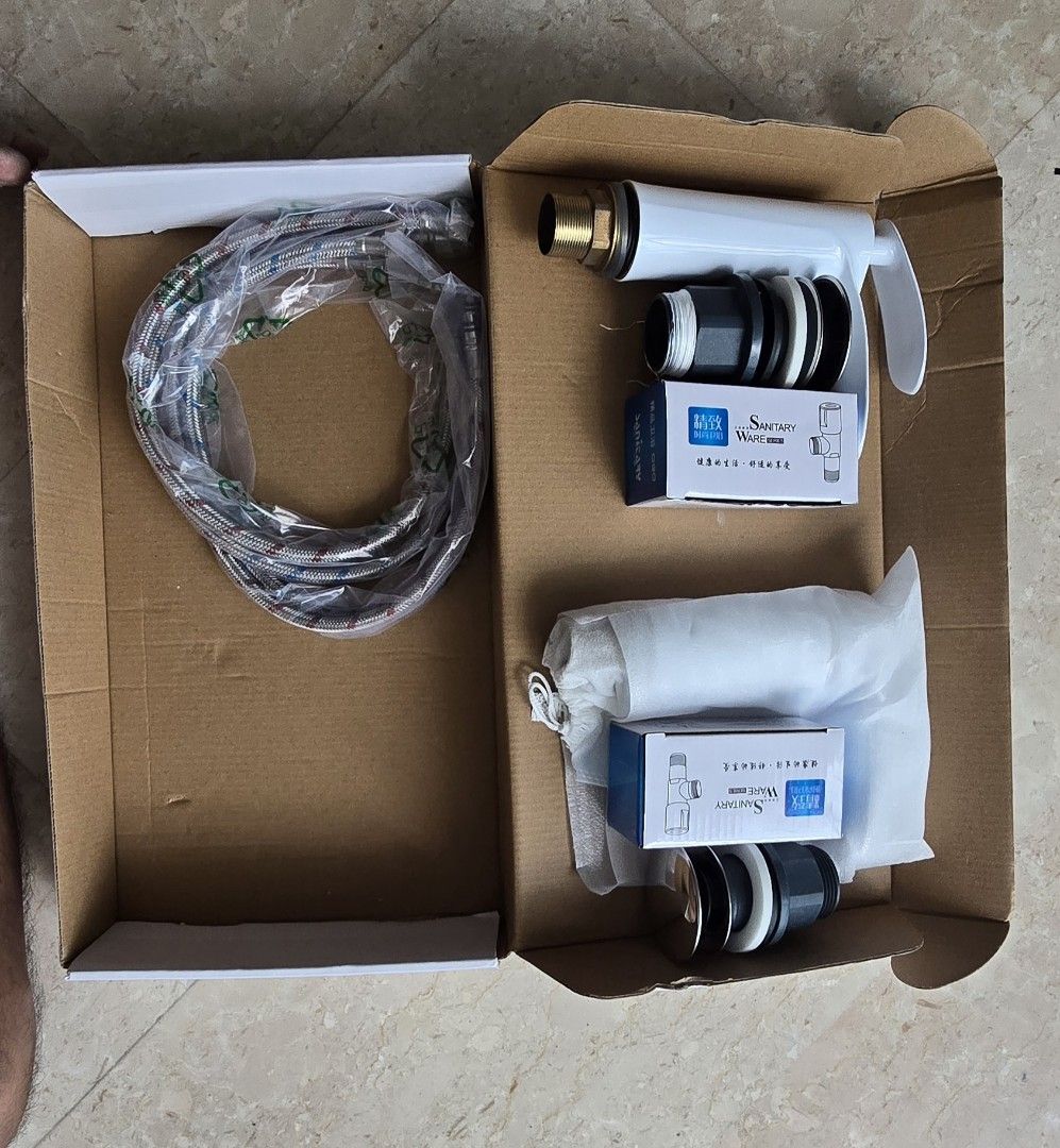 Hot & Cold water tap set, Everything Else on Carousell