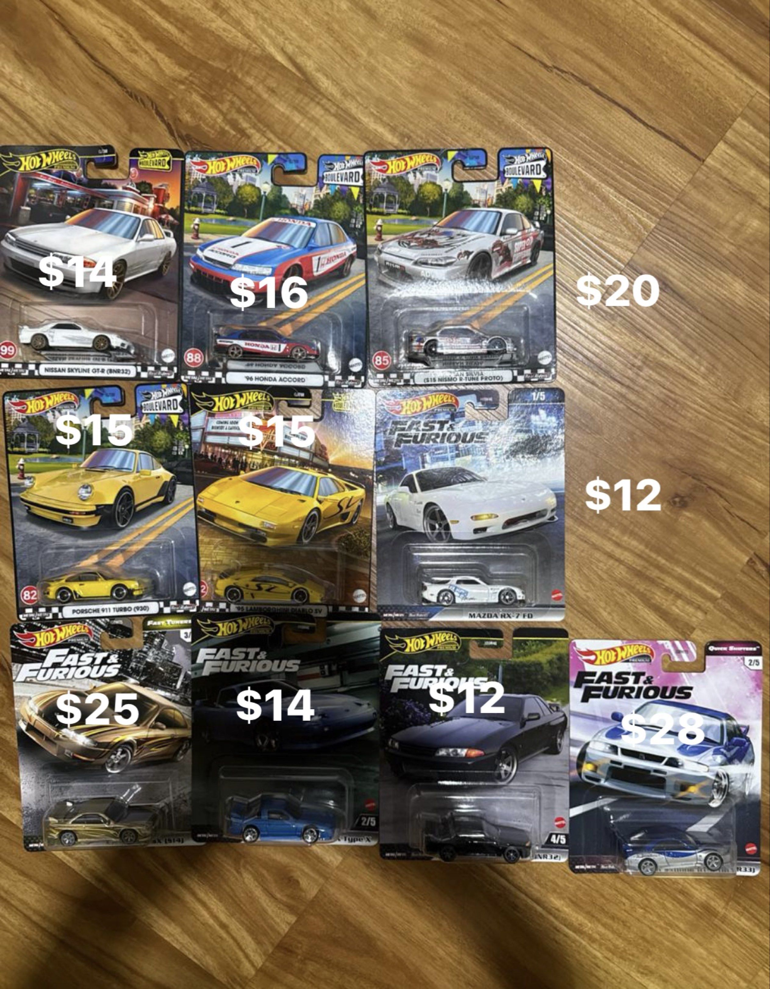 HOT WHEELS CLEARANCE 🔥🔥 HONDA ACCORD / SKYLINE GTR / 911 TURBO / NISSAN ...