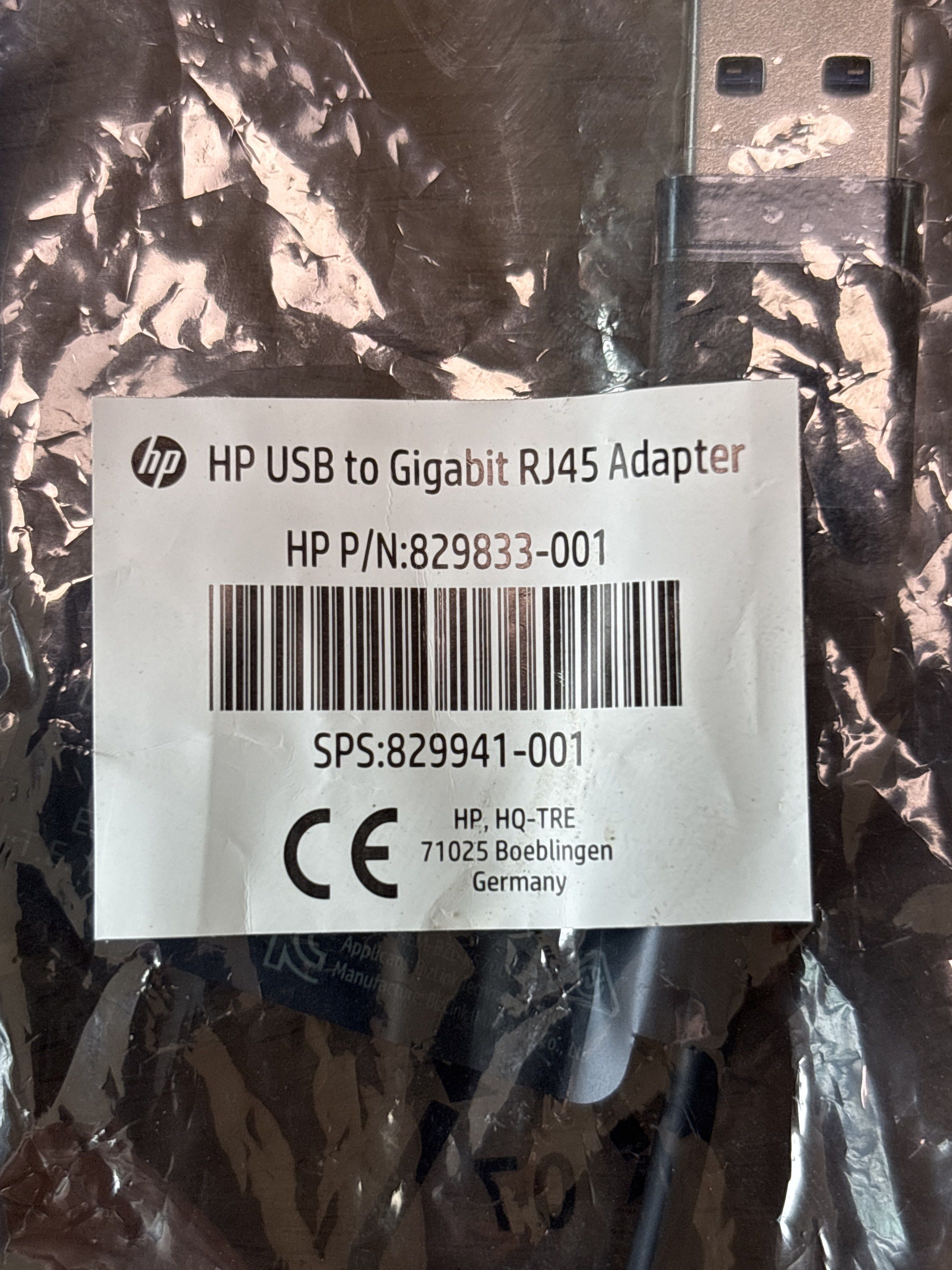 HP USB to Gigabit RJ45 Adapter, Computers & Tech, Parts & Accessories ...