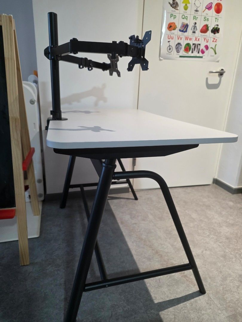 IKEA GLADHJÖJDEN computer desk with monitor arm, Furniture & Home ...