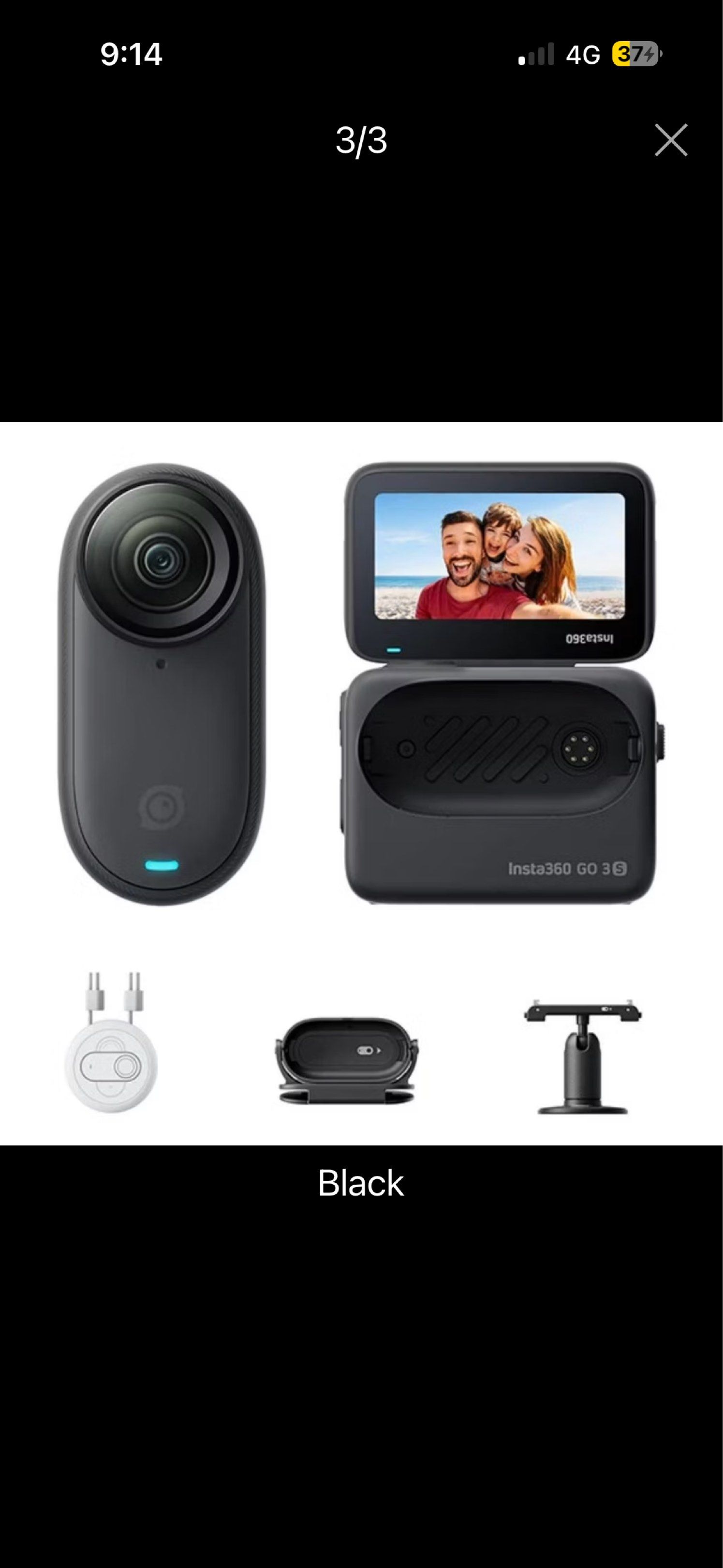 Insta Go3s 128Gb Black, Photography, Cameras on Carousell