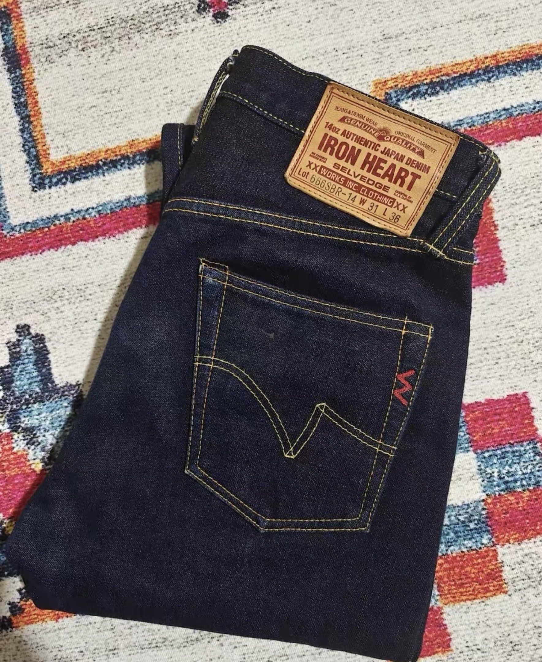 Ironheart 666SBR-14oz raw selvedge jeans made in Japan, Men's Fashion ...