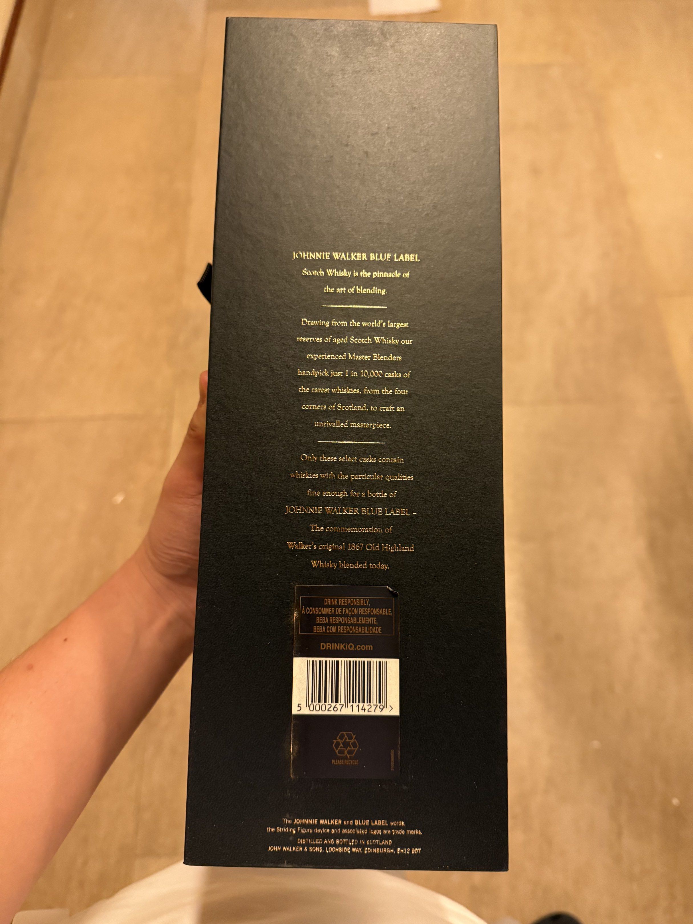 Johnnie Walker Blue Label Blended Scotch Whisky, Food & Drinks ...