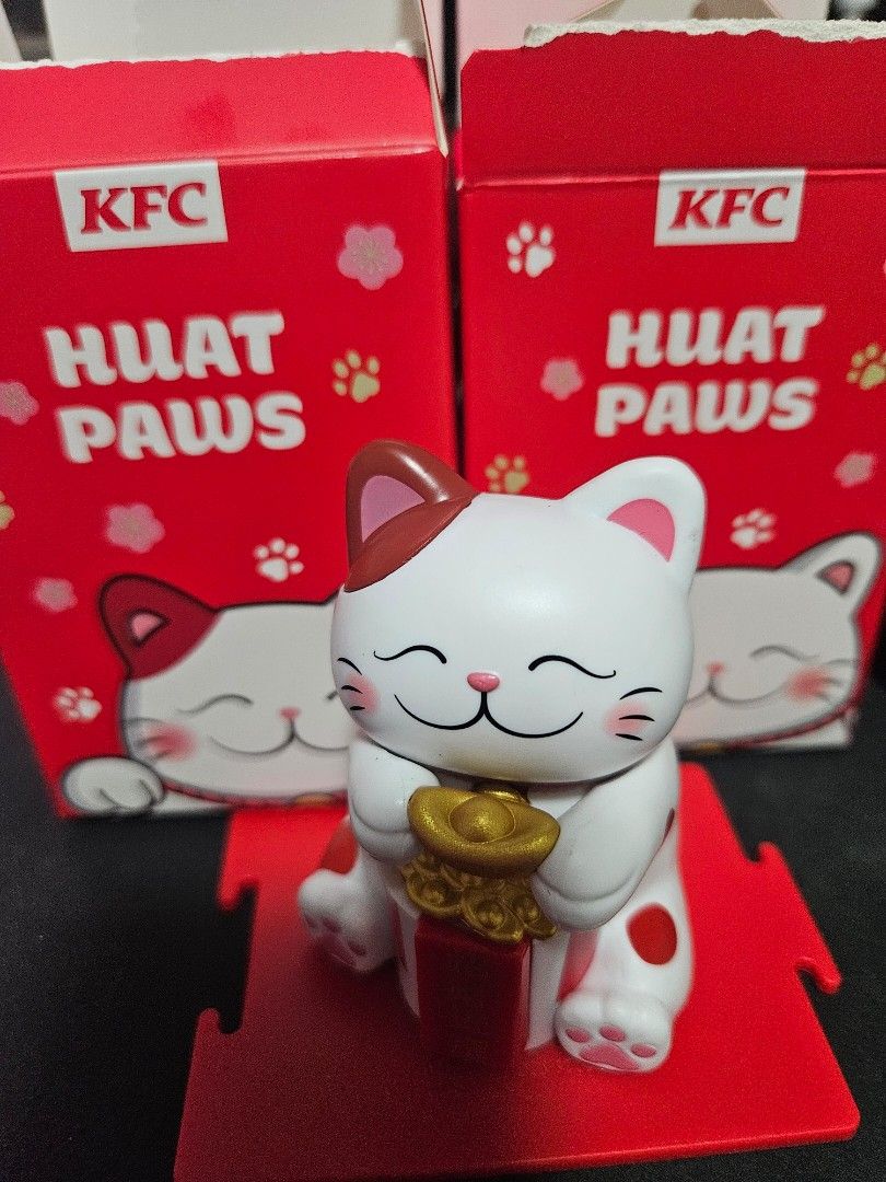 KFC Huat Paws Lucky Cat Figurine, Hobbies & Toys, Toys & Games on Carousell
