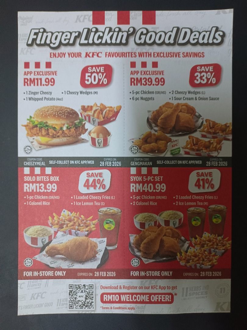 KFC Voucher Exp: 28th Feb 2026, Tickets & Vouchers, Vouchers on Carousell