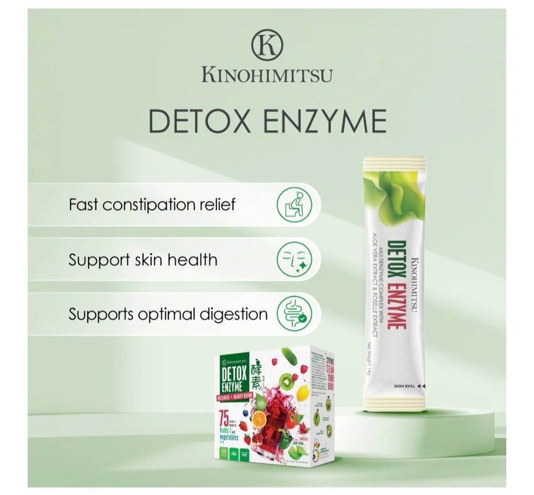 Kinohimitsu | Detox Enzyme Sachets for Digestive Health | 30 sachets ...