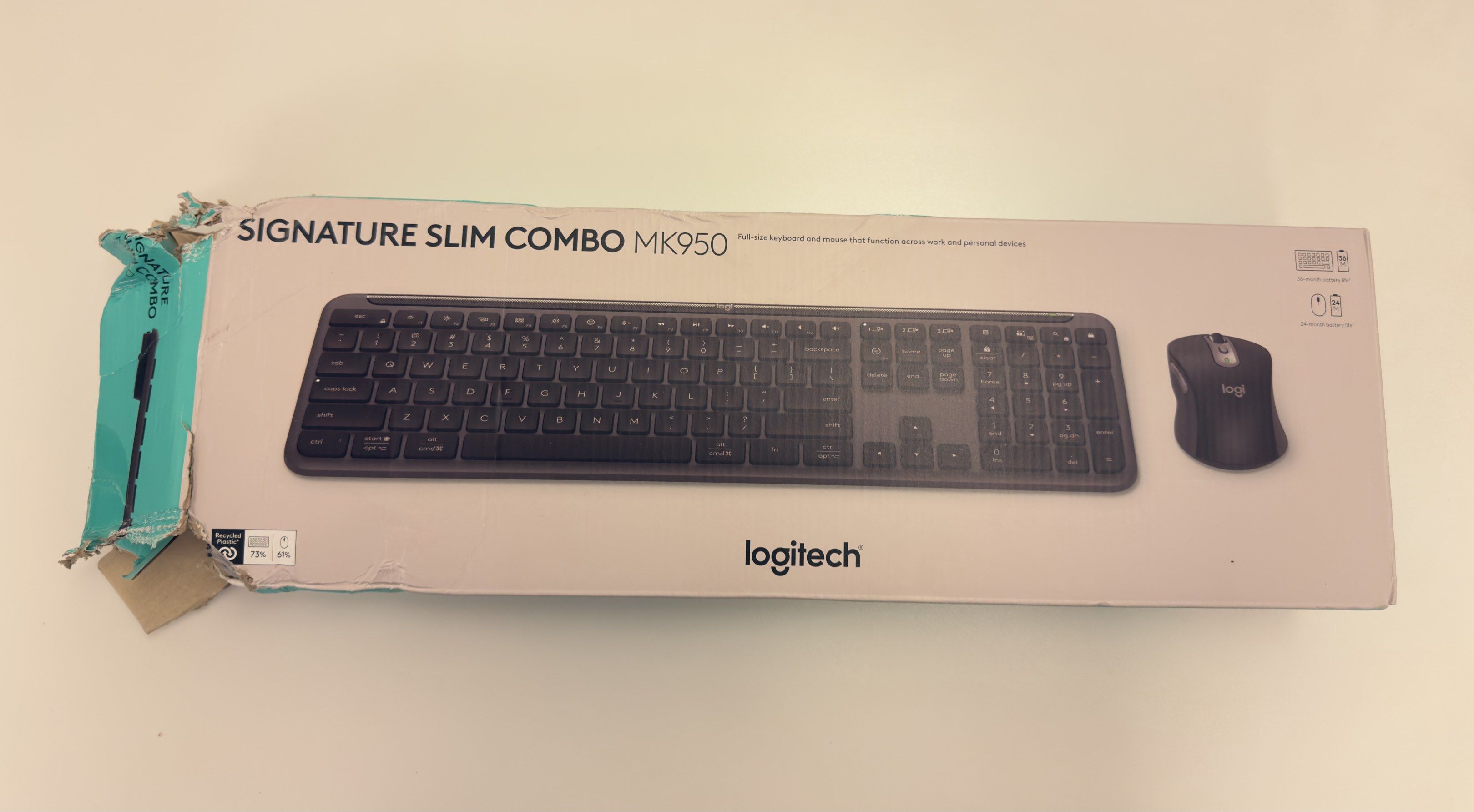 Logitech MK950 Signature Slim Combo (wireless keyboard + mouse) 無線纖薄靜音 ...