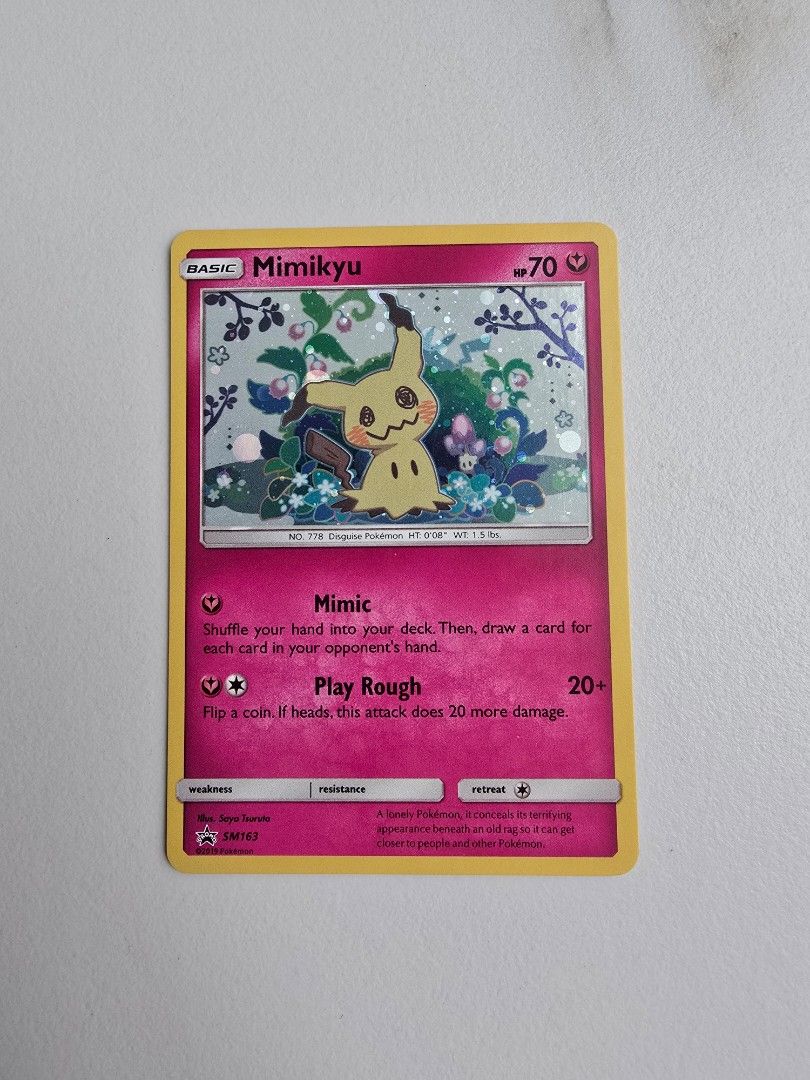 Mimikyu SM163 Pokemon Card, Hobbies & Toys, Toys & Games on Carousell
