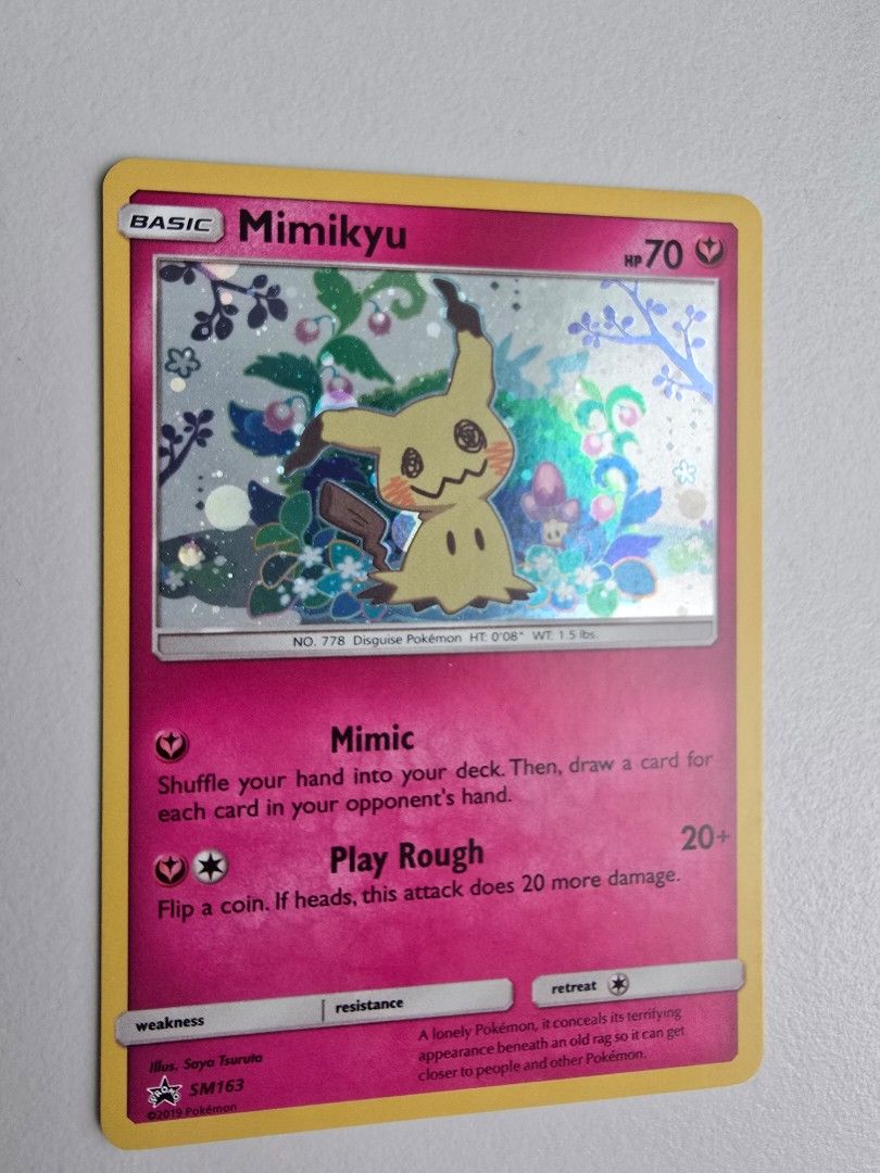 Mimikyu SM163 Pokemon Card, Hobbies & Toys, Toys & Games on Carousell
