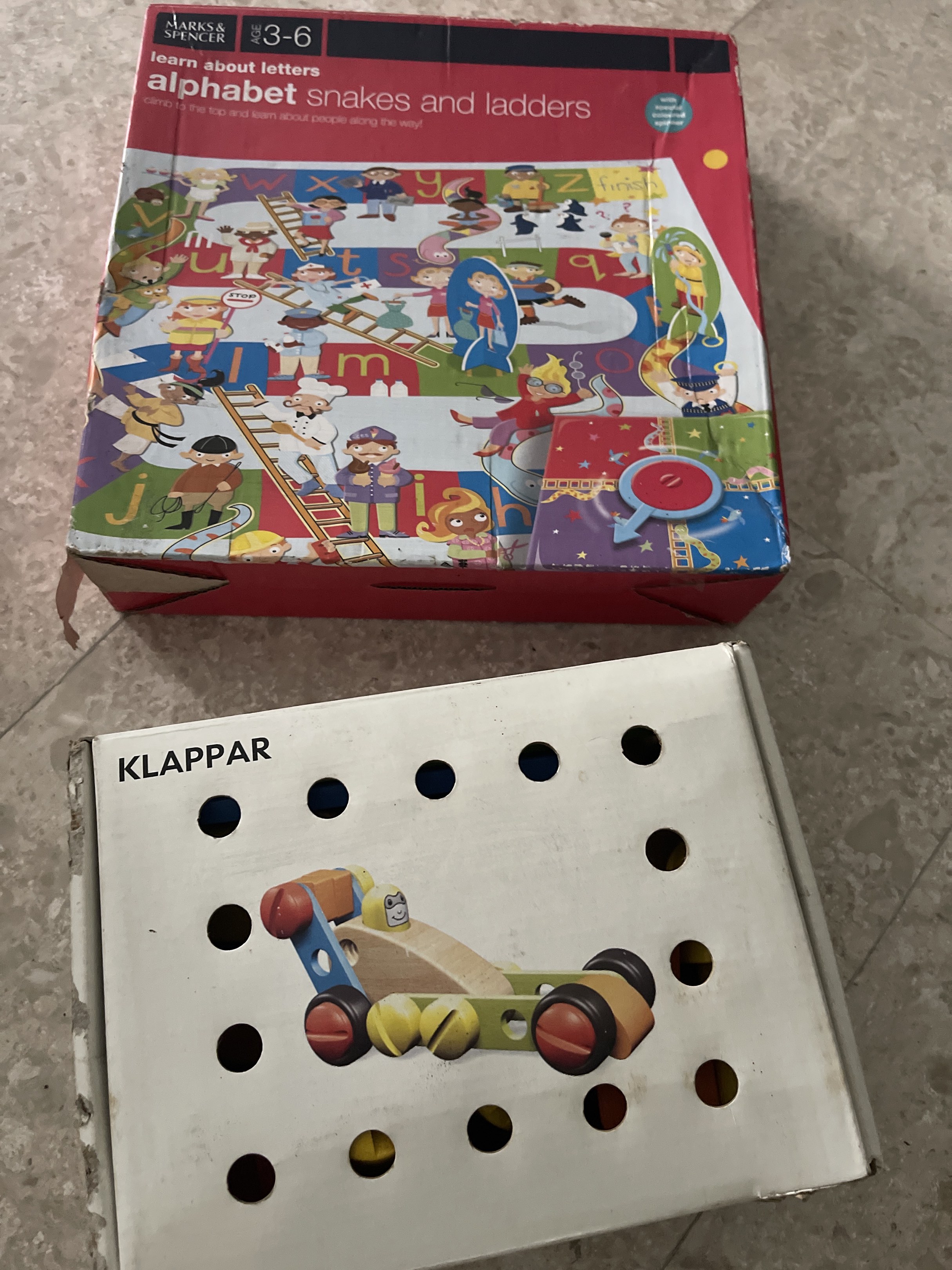 M&S Alphabet Snakes and Ladders & Klappar Toy Set, Hobbies & Toys, Toys ...