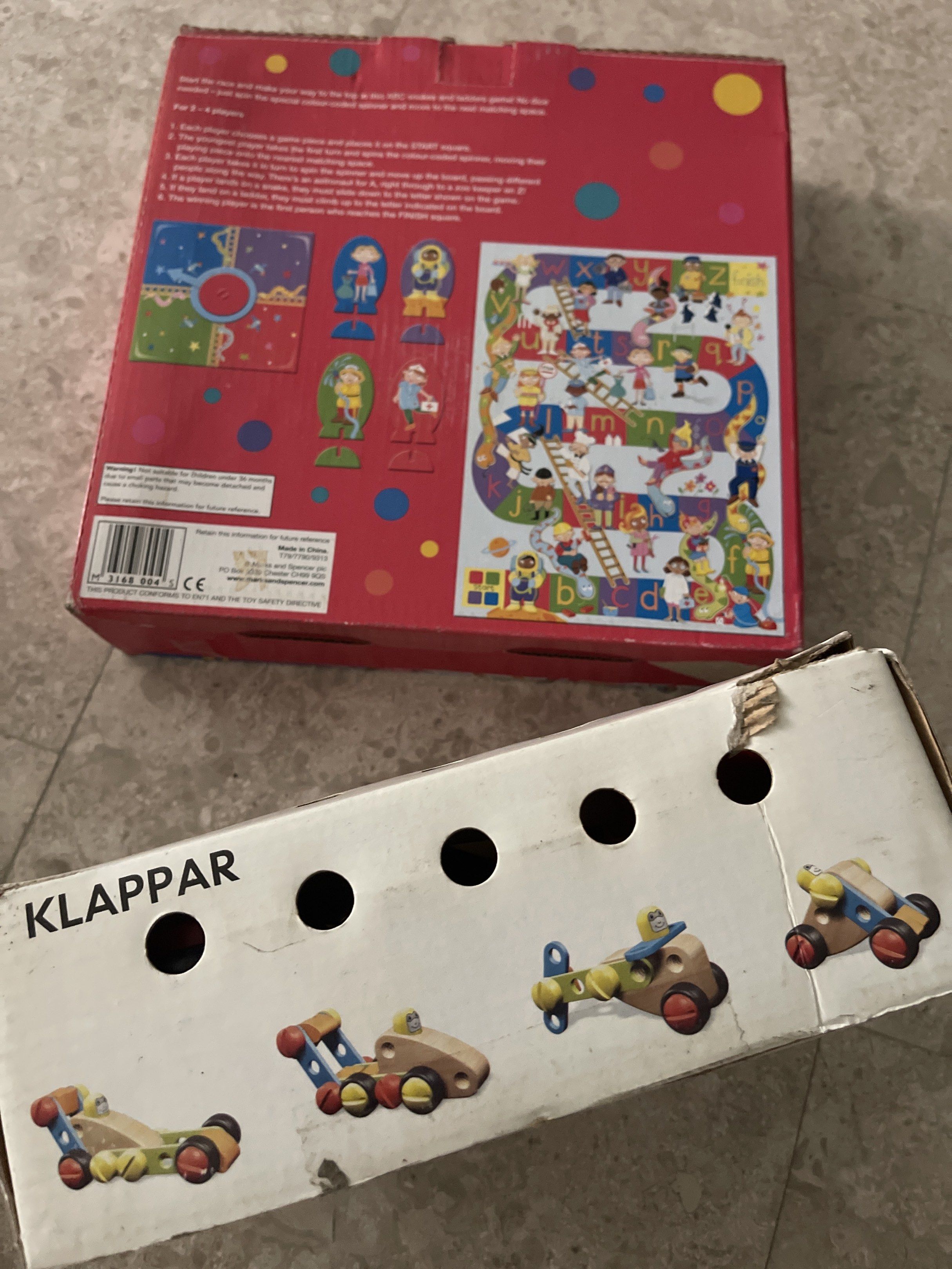 M&S Alphabet Snakes and Ladders & Klappar Toy Set, Hobbies & Toys, Toys ...