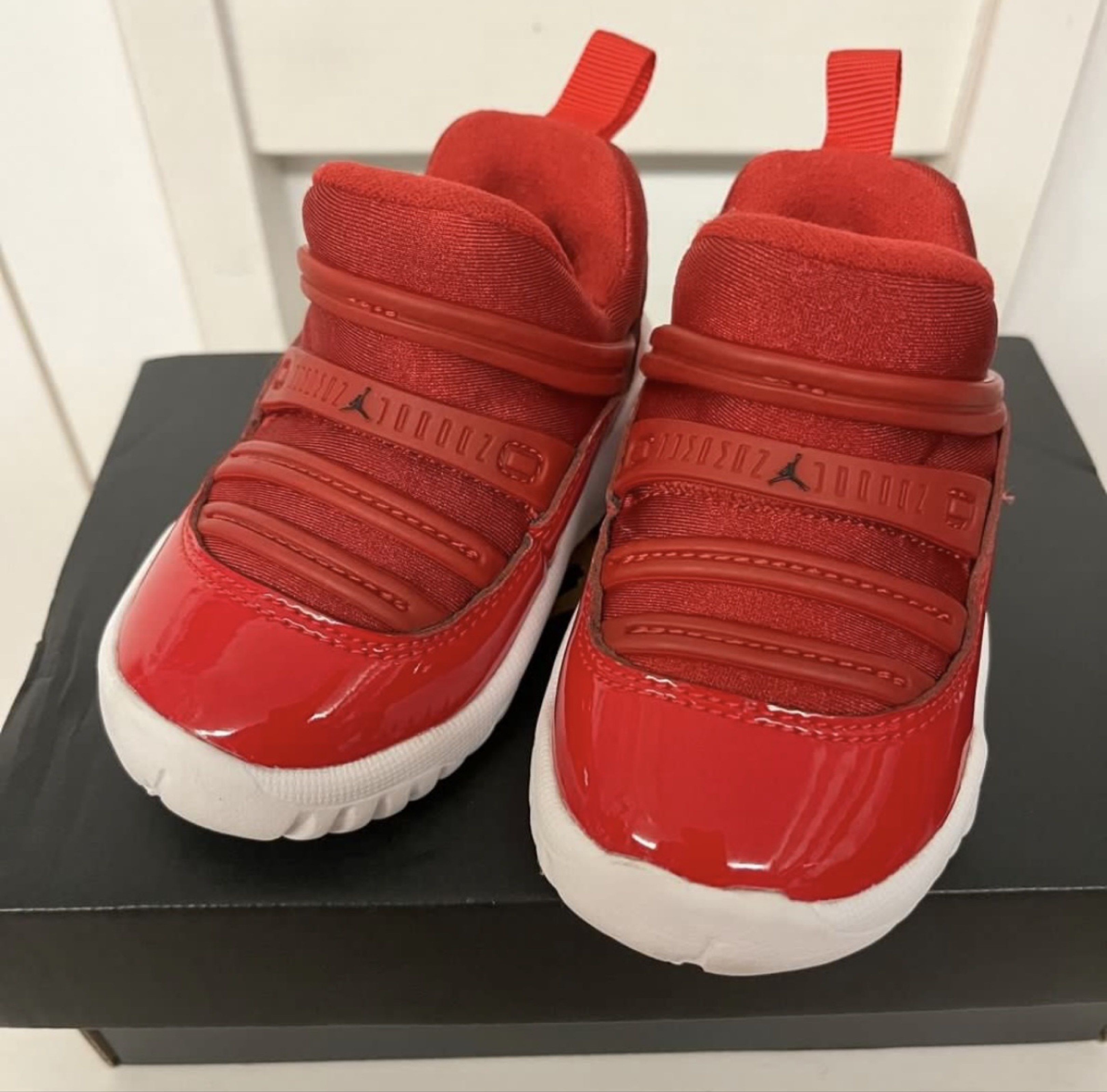 Nike Air Jordan 11 Retro Little Flex TD - Red, Babies & Kids, Babies ...
