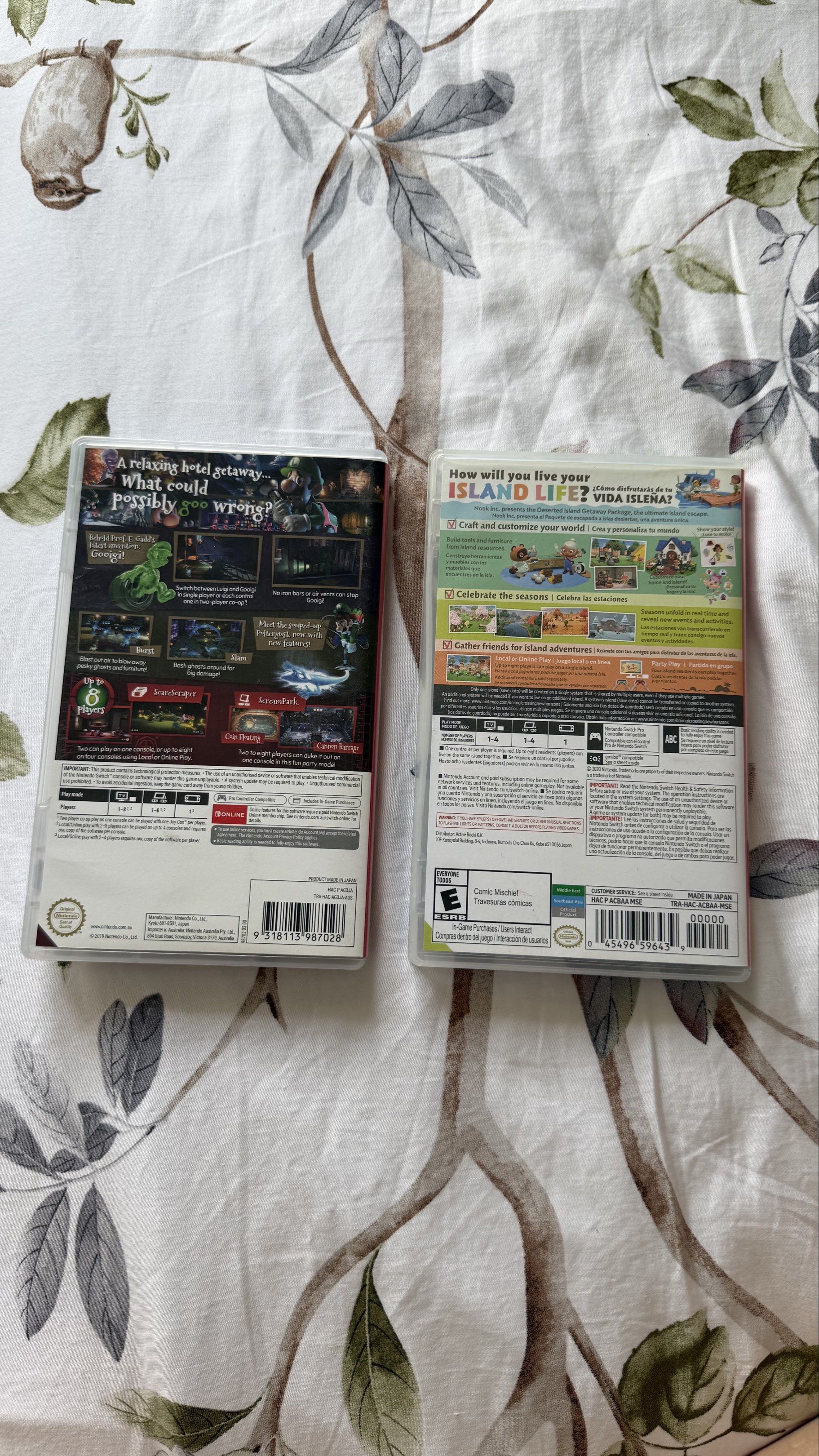 Nintendo Switch Game: Luigi's Mansion 3 & Animal Crossing, Video Gaming ...