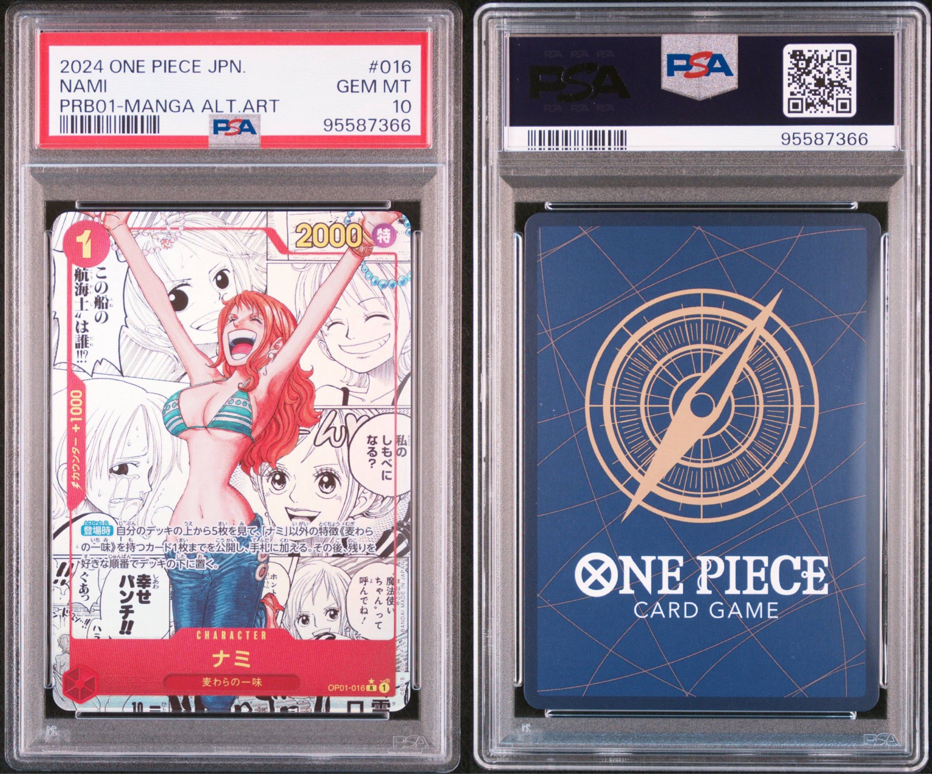 One Piece Card Game Nami Manga Alt Art PSA 10, Hobbies & Toys, Toys & Games on Carousell