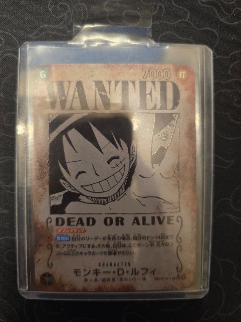One Piece TCG Wanted Poster Set with Luff, Hobbies & Toys, Toys & Games ...