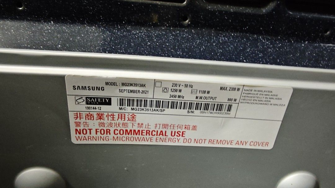 Oven - ONLY GRILL FUNCTION WORKING, TV & Home Appliances, Kitchen ...